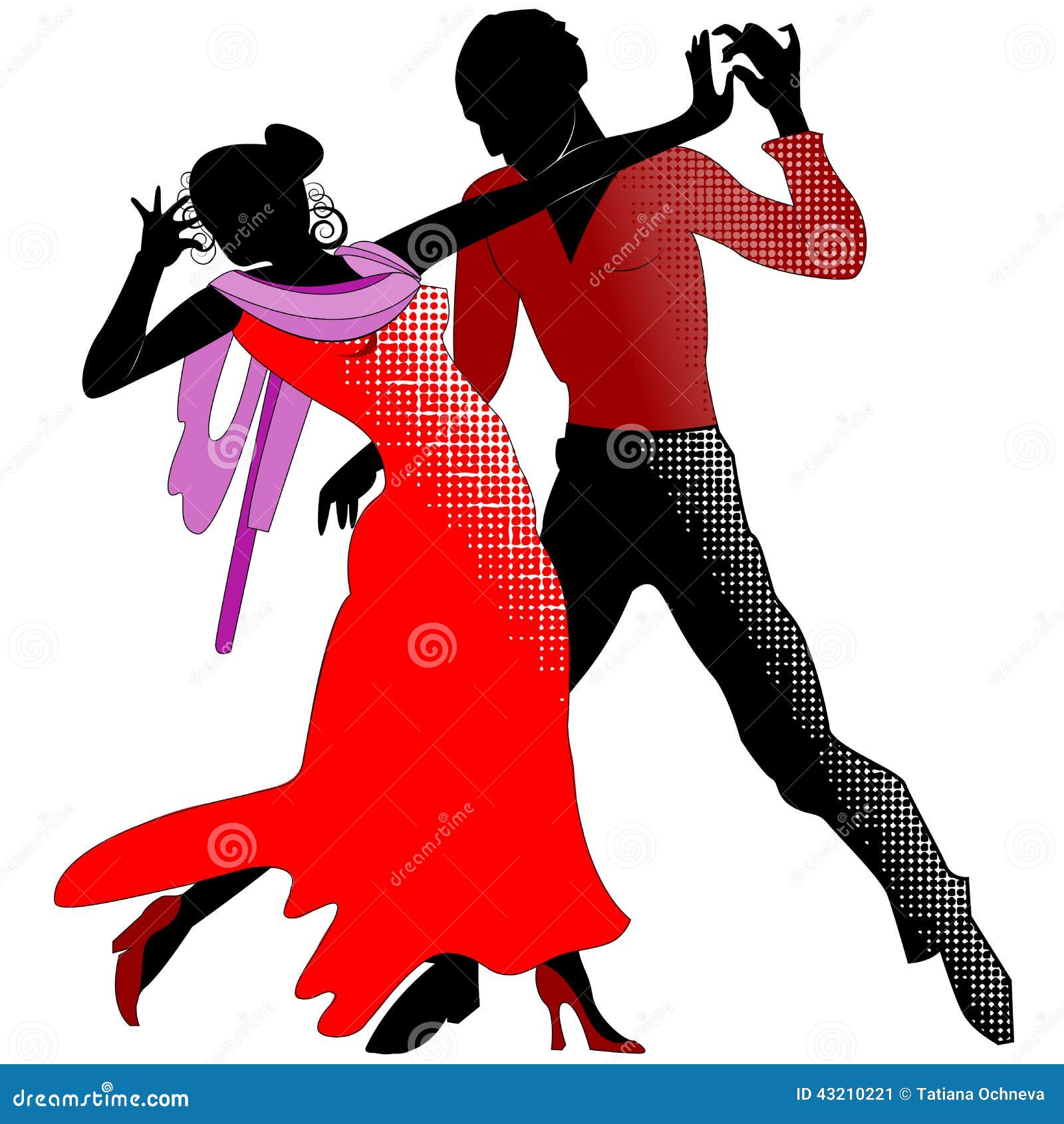 Spanish Tango Silhouette Dancers
