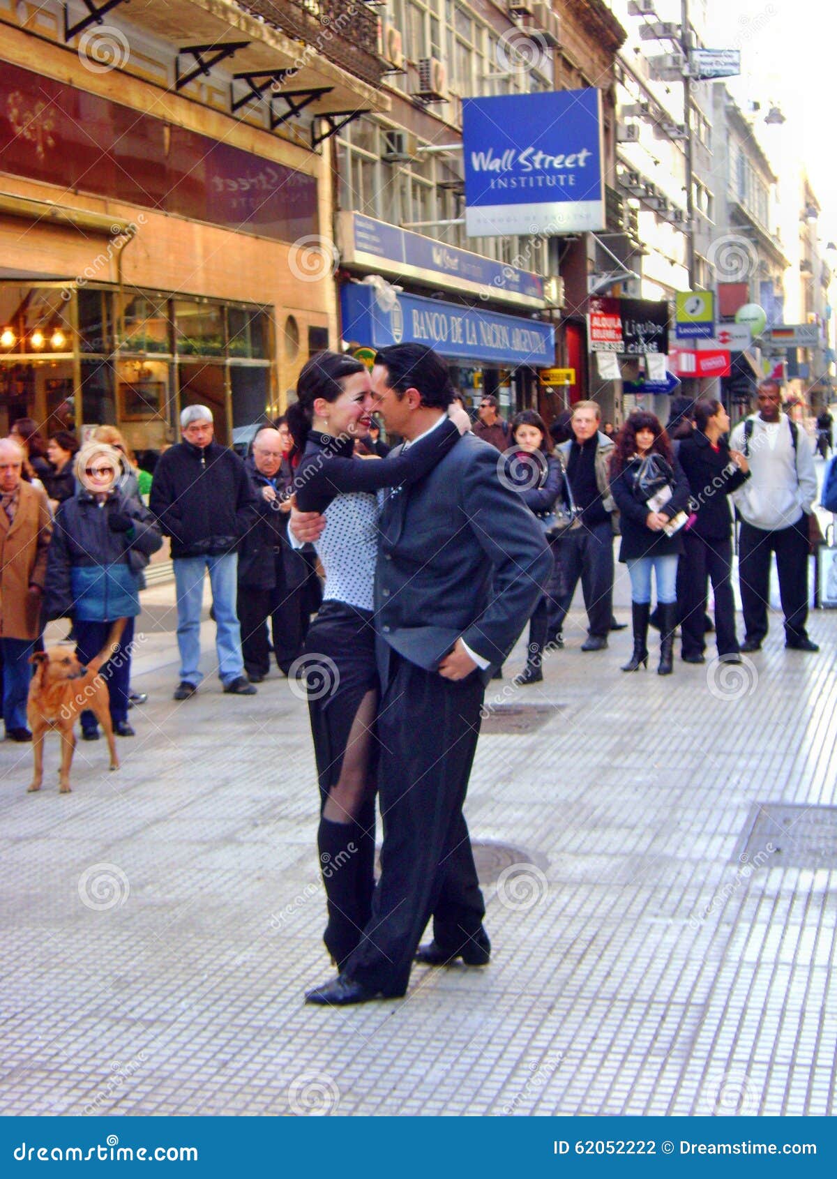 Tango street dancers editorial photography. Image of boards - 62052222