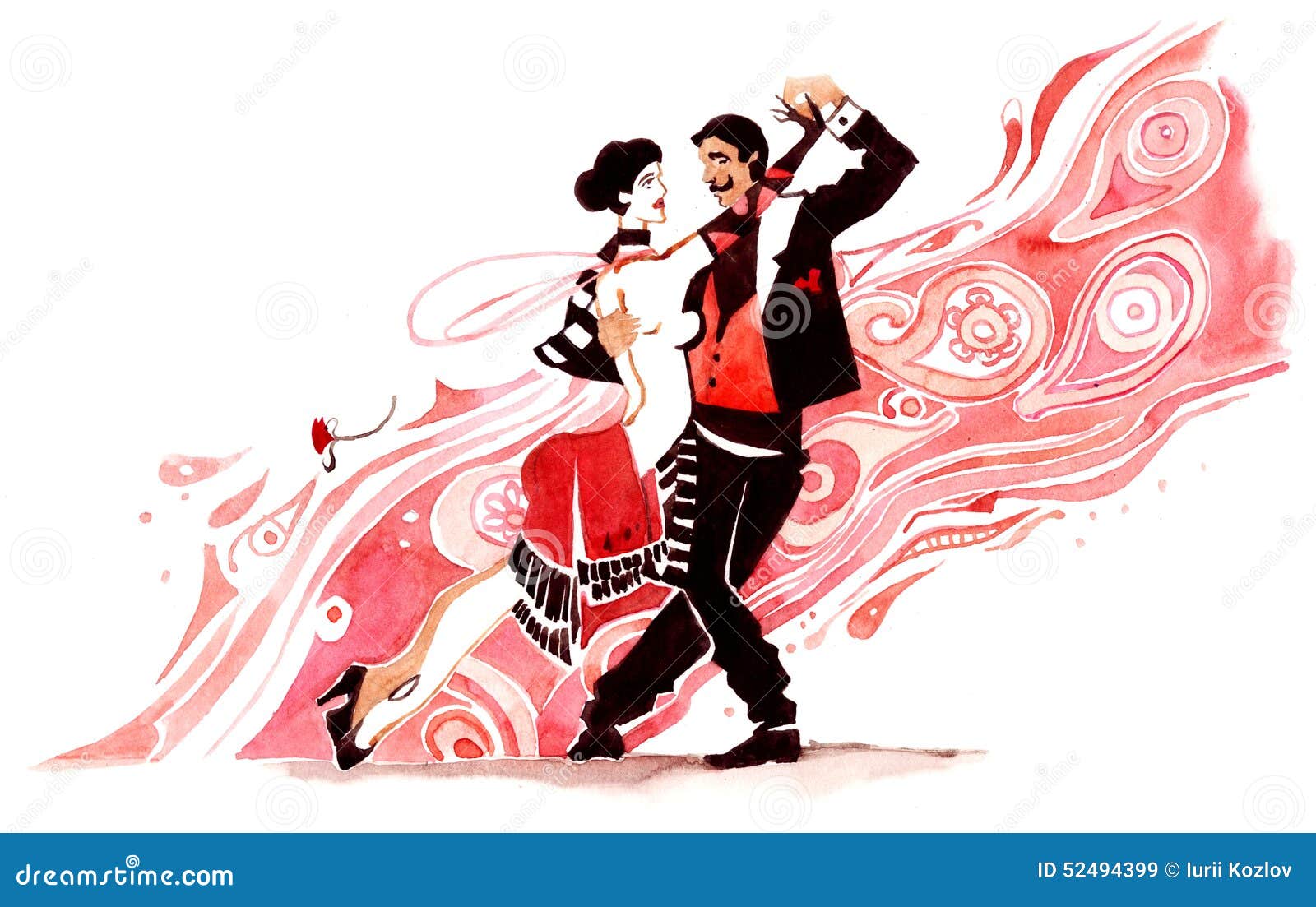 Tango Stock Illustration Illustration Of Dancing Background 52494399