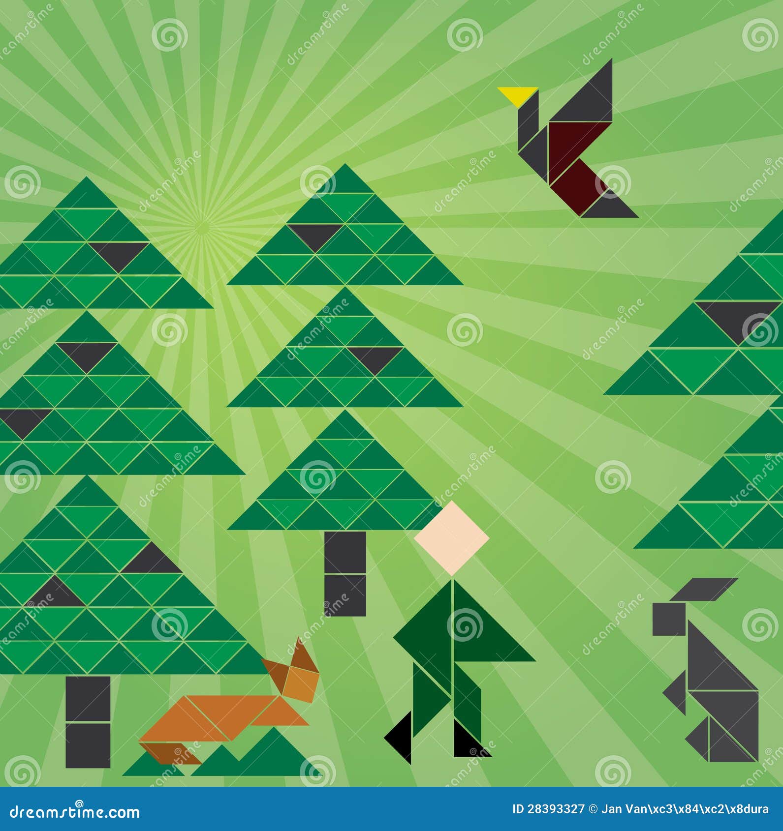 Tangram, Fauna - Cdr Format Vector Illustration | CartoonDealer.com ...