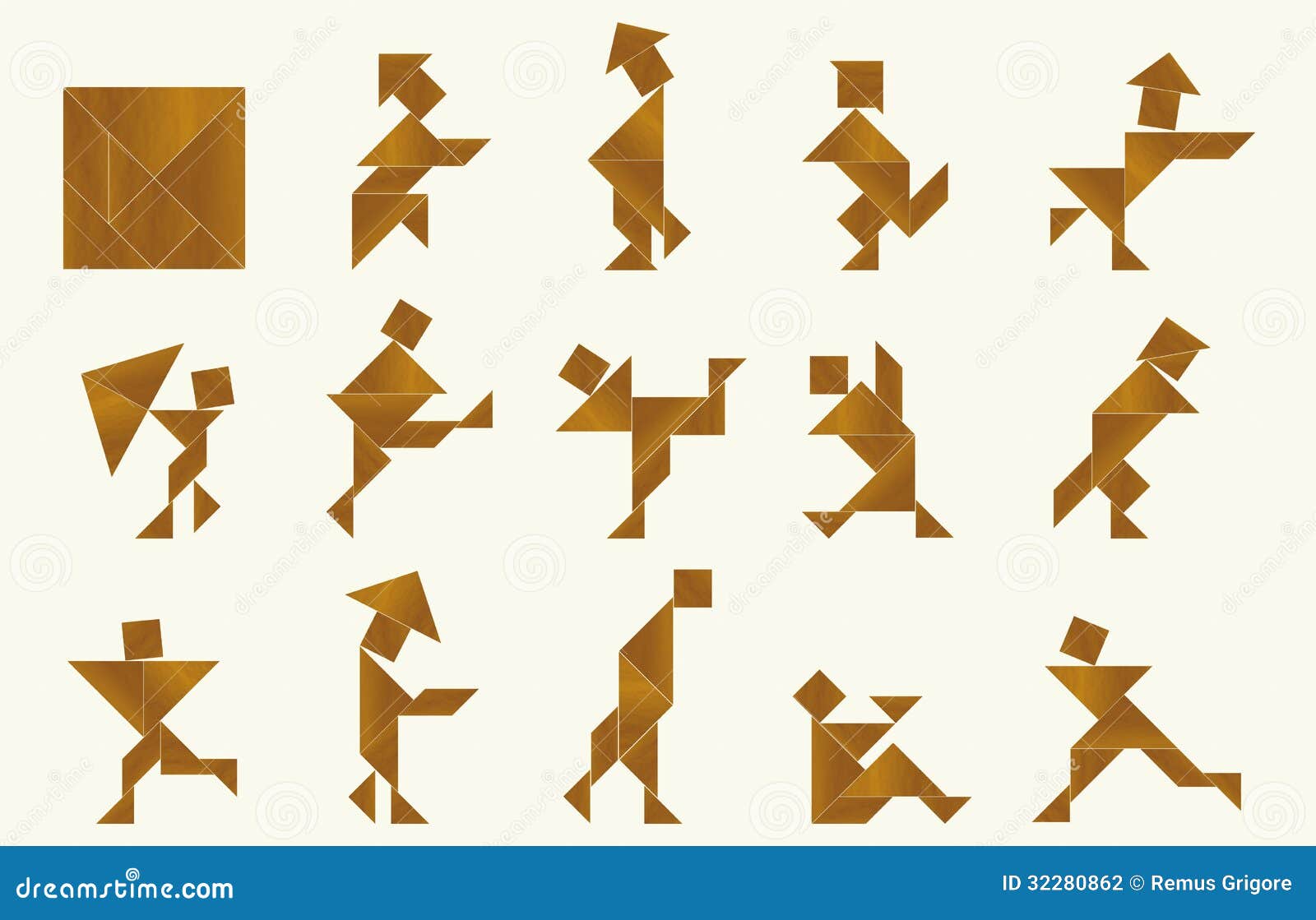 Tangram, les gens illustration de vecteur. Illustration du gens - 32280862
