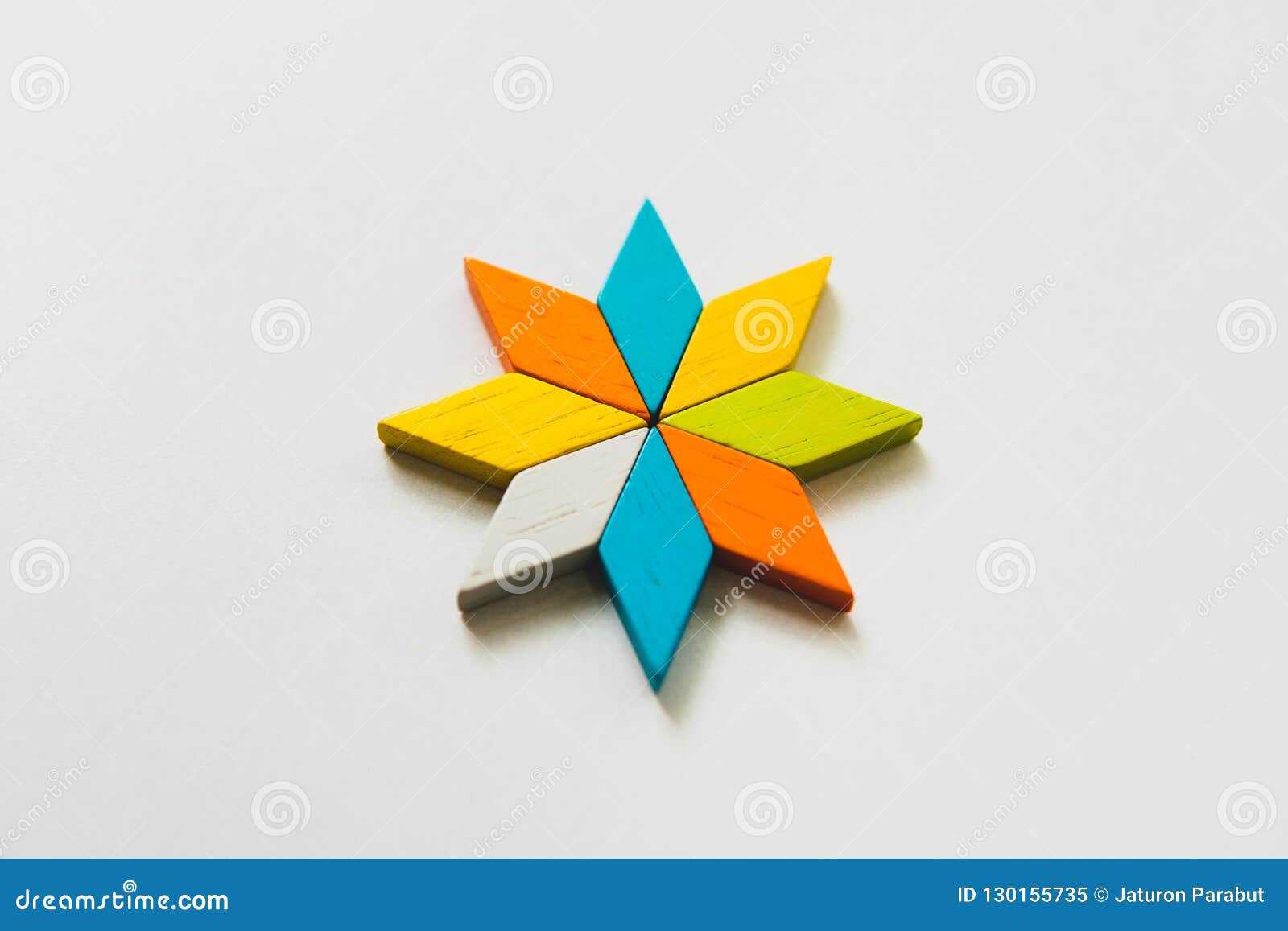 Tangram Puzzle Star Shape Use for Education Concept Stock Image - Image ...