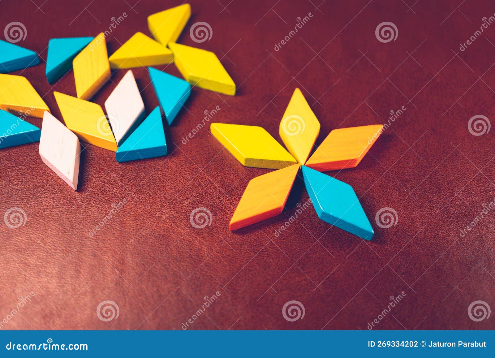 Tangram Puzzle Star Shape Use for Education Concept Stock Photo - Image ...