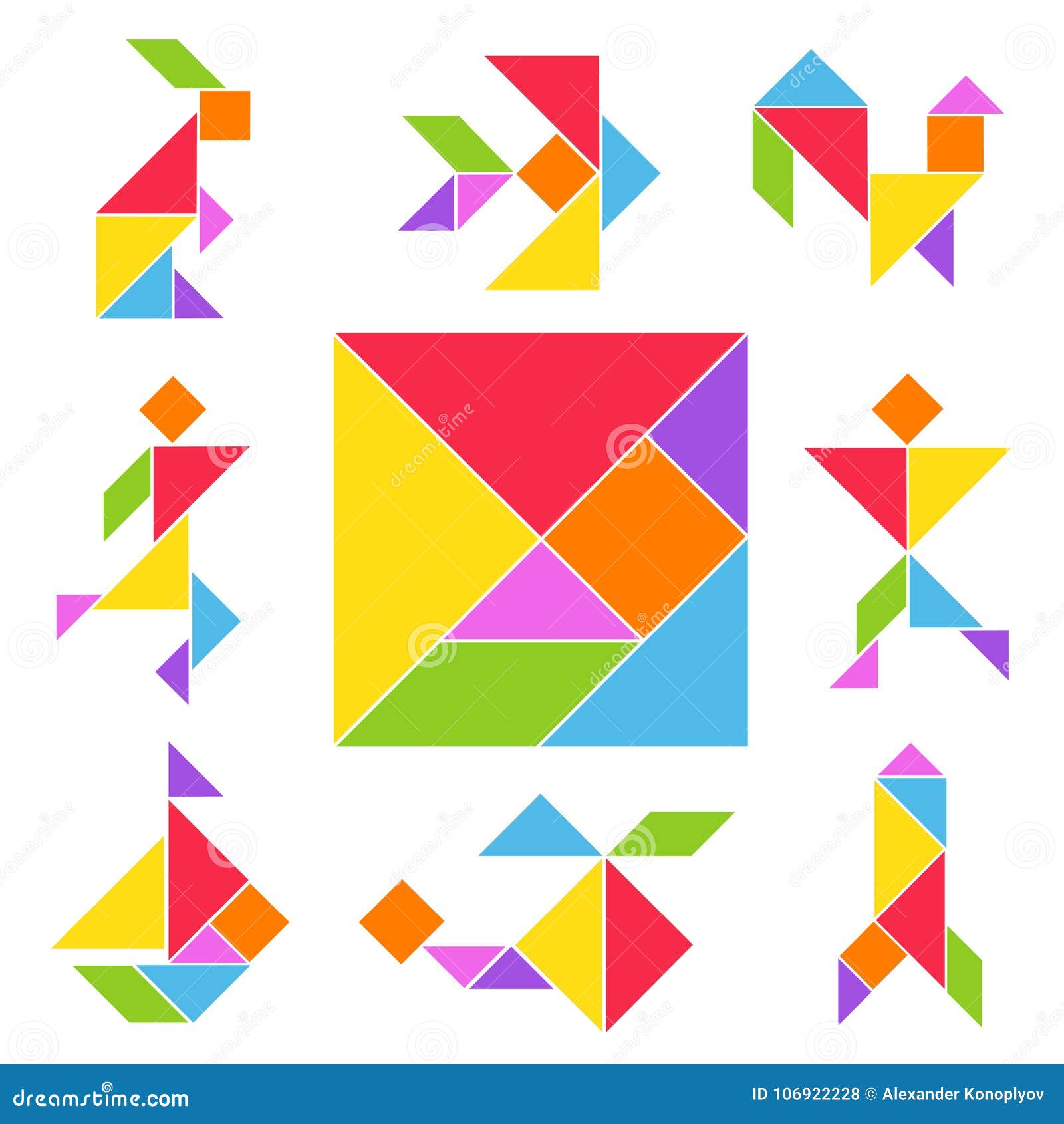Tangram Stock Illustrations, Vectors, & Clipart – (710 Stock Illustrations)