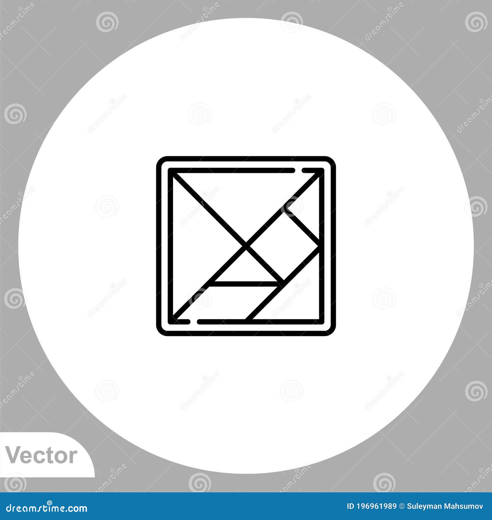 Tangram Vector Icon Sign Symbol Stock Vector - Illustration of figure ...