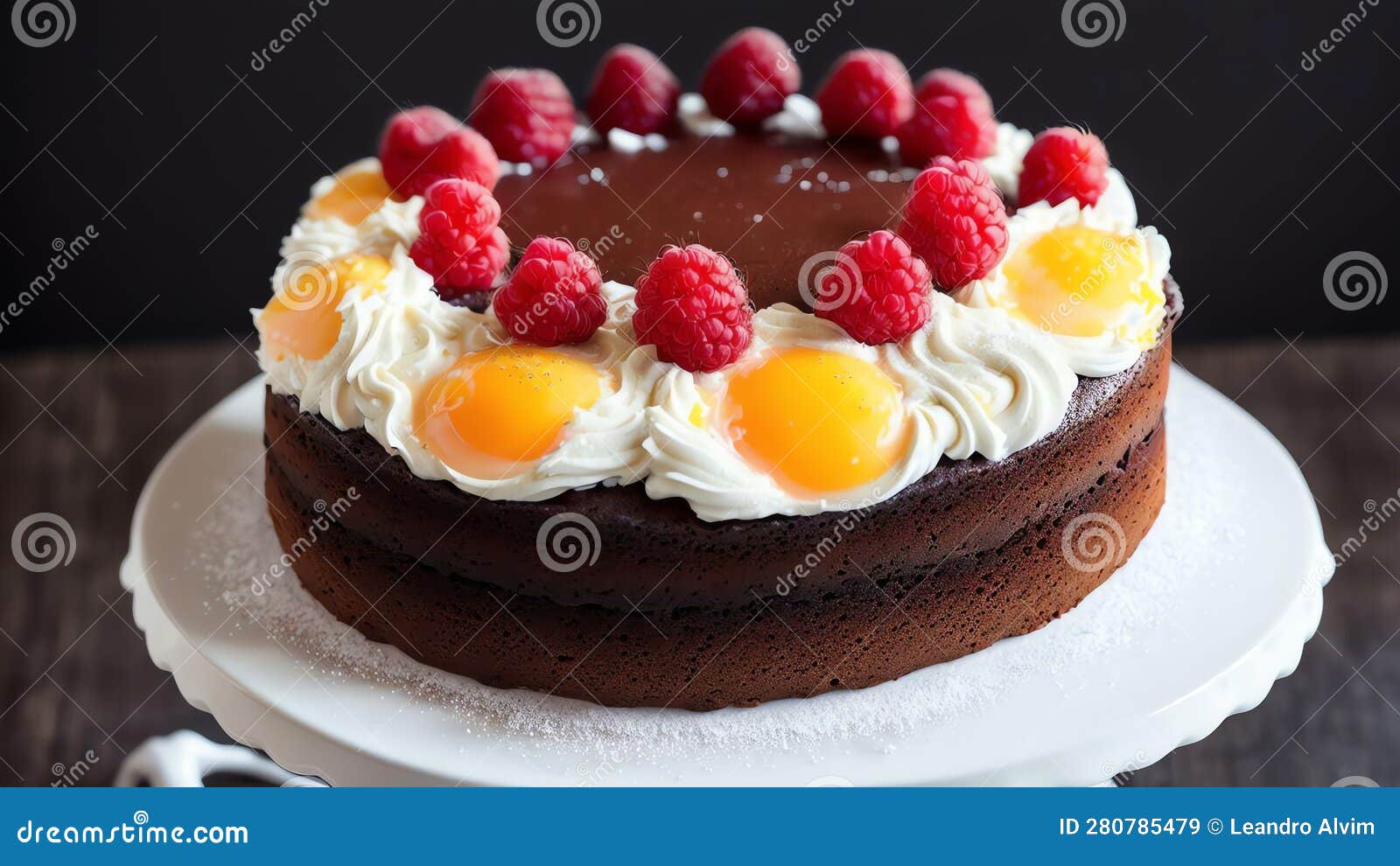 Tangy Raspberry Cake for National Raspberry Cake Day.AI Generated Stock ...