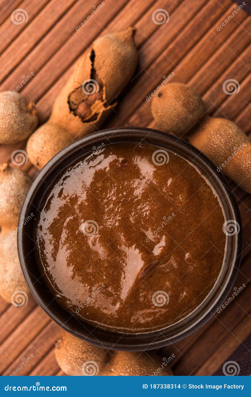 Tangy Tamarind Puree or Imli Paste Stock Photo - Image of dried, indica ...