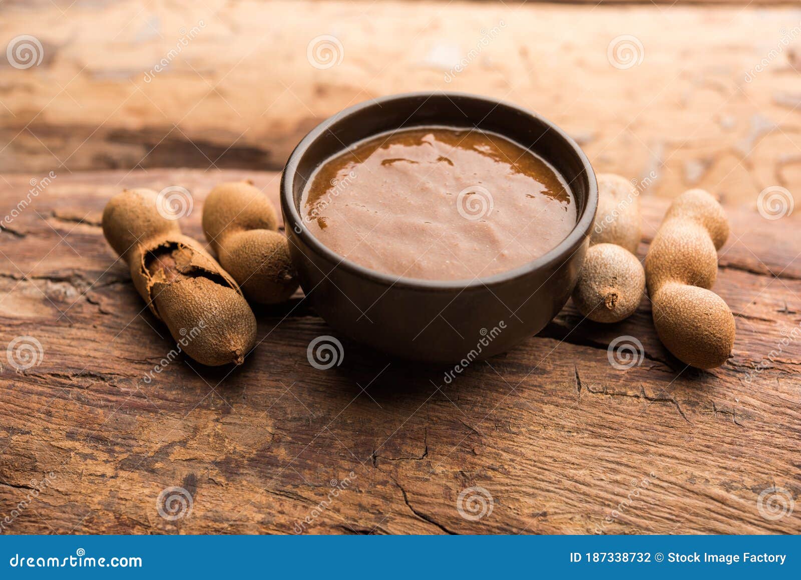 Tangy Tamarind Puree or Imli Paste Stock Photo - Image of health, dried ...