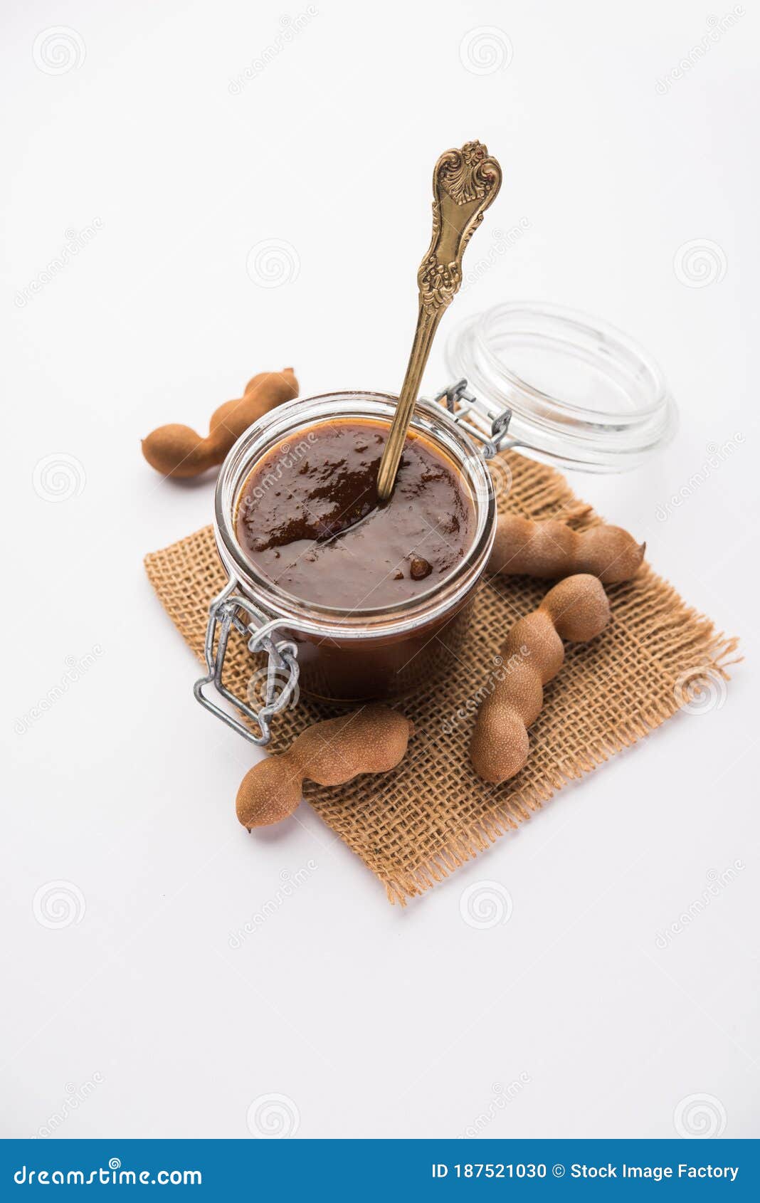 Tangy Tamarind Puree or Imli Paste Stock Photo - Image of food, asia ...