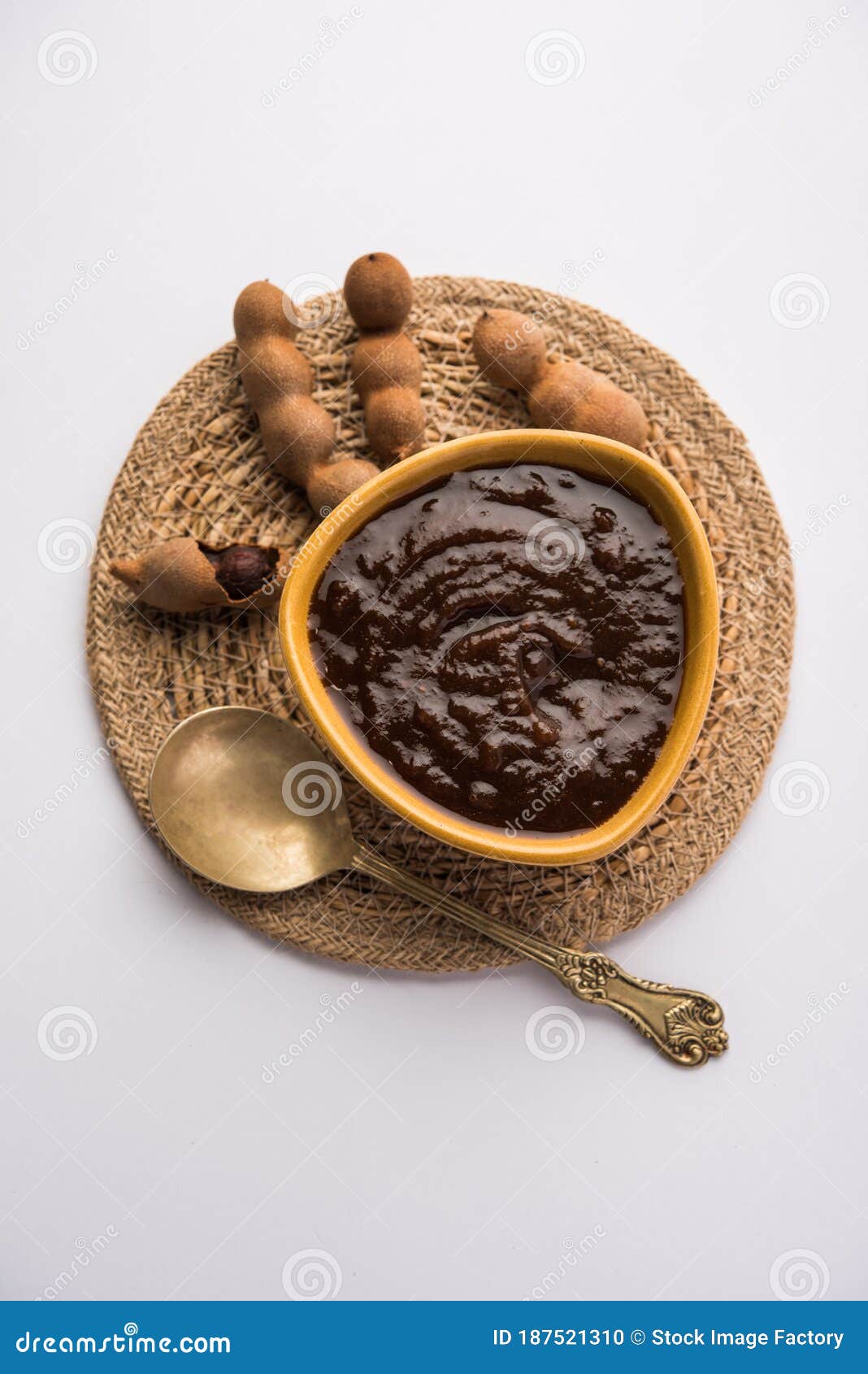 Tangy Tamarind Puree or Imli Paste Stock Photo - Image of mexican ...
