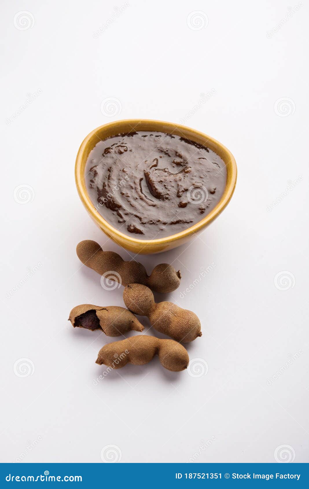 Tangy Tamarind Puree or Imli Paste Stock Image - Image of health ...