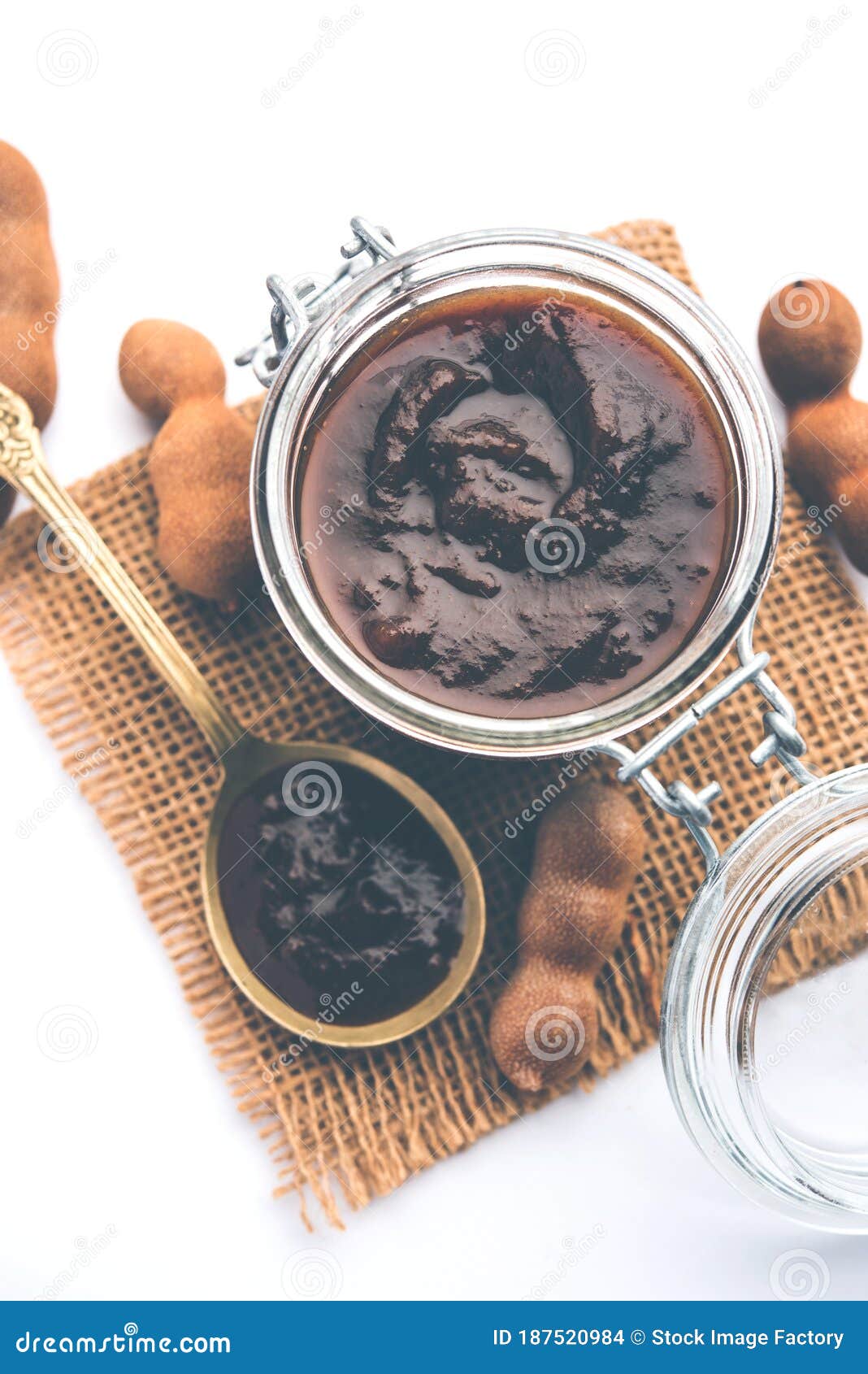 Tangy Tamarind Puree or Imli Paste Stock Photo - Image of indian, diet ...