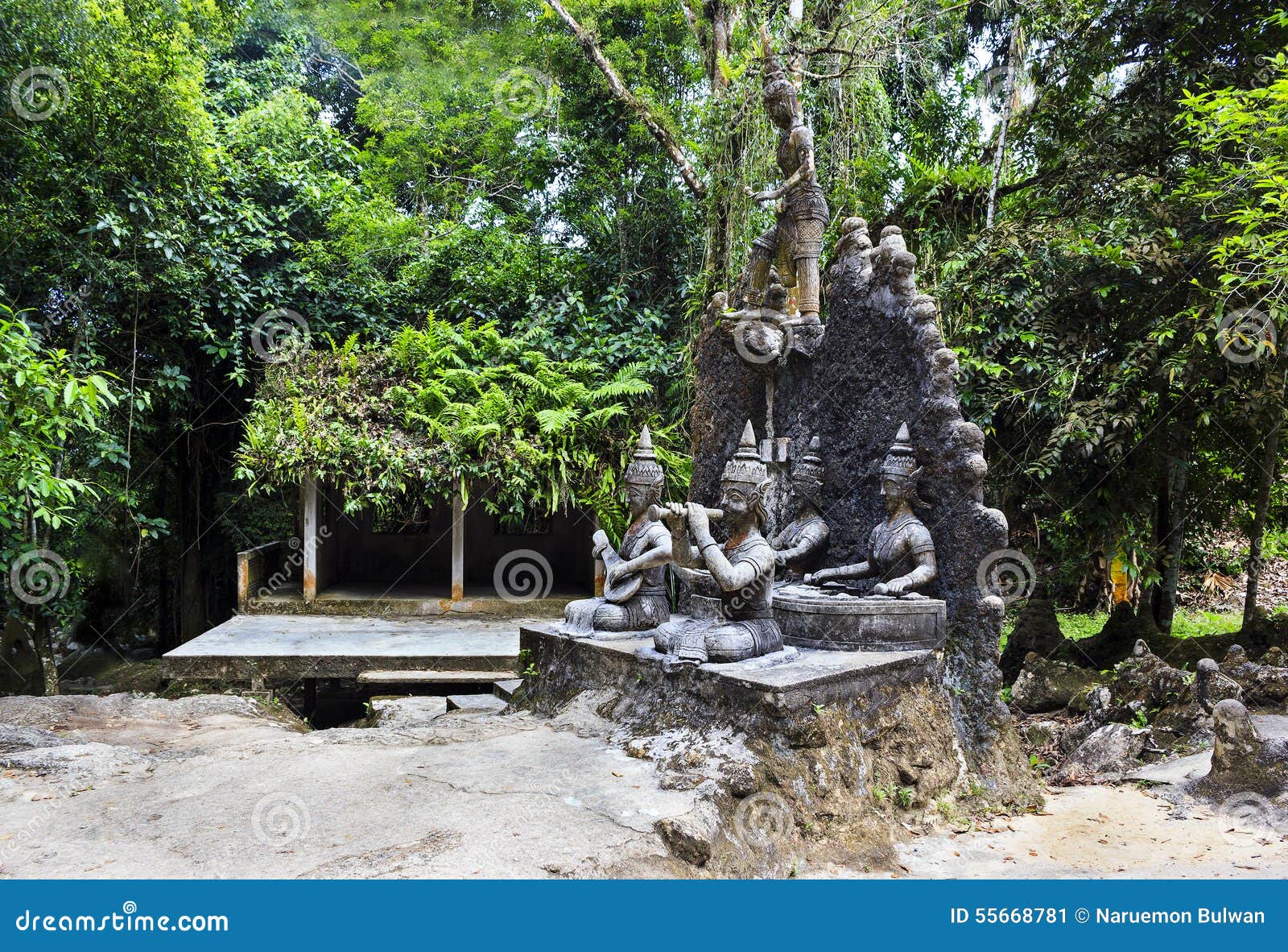Tanim Magic Garden Waterfall Stock Image - Image of mountain, thailand ...