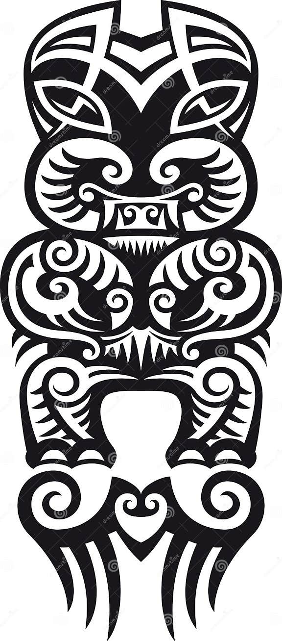 Taniwha tattoo design stock vector. Illustration of polynesian - 23236047
