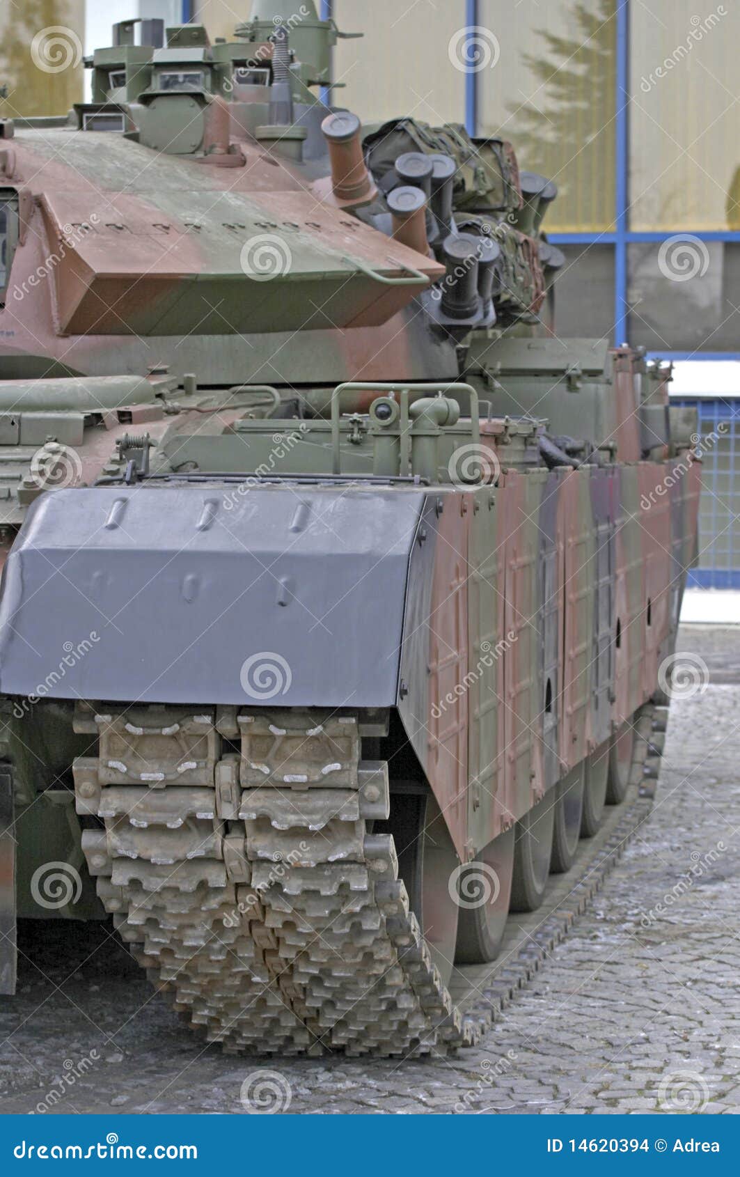 Continuous Track and the Protection Stock Photo - Image of army, track ...