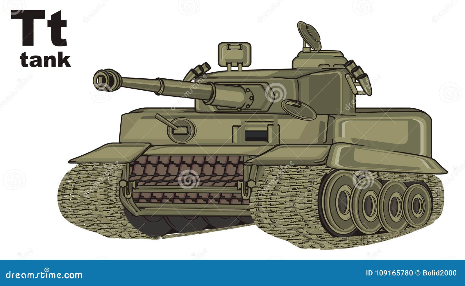 Tank and abc stock illustration. Illustration of name - 109165780