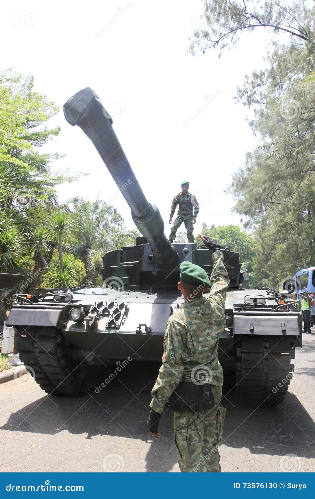 Tank editorial image. Image of army, java, central, parked - 73576130