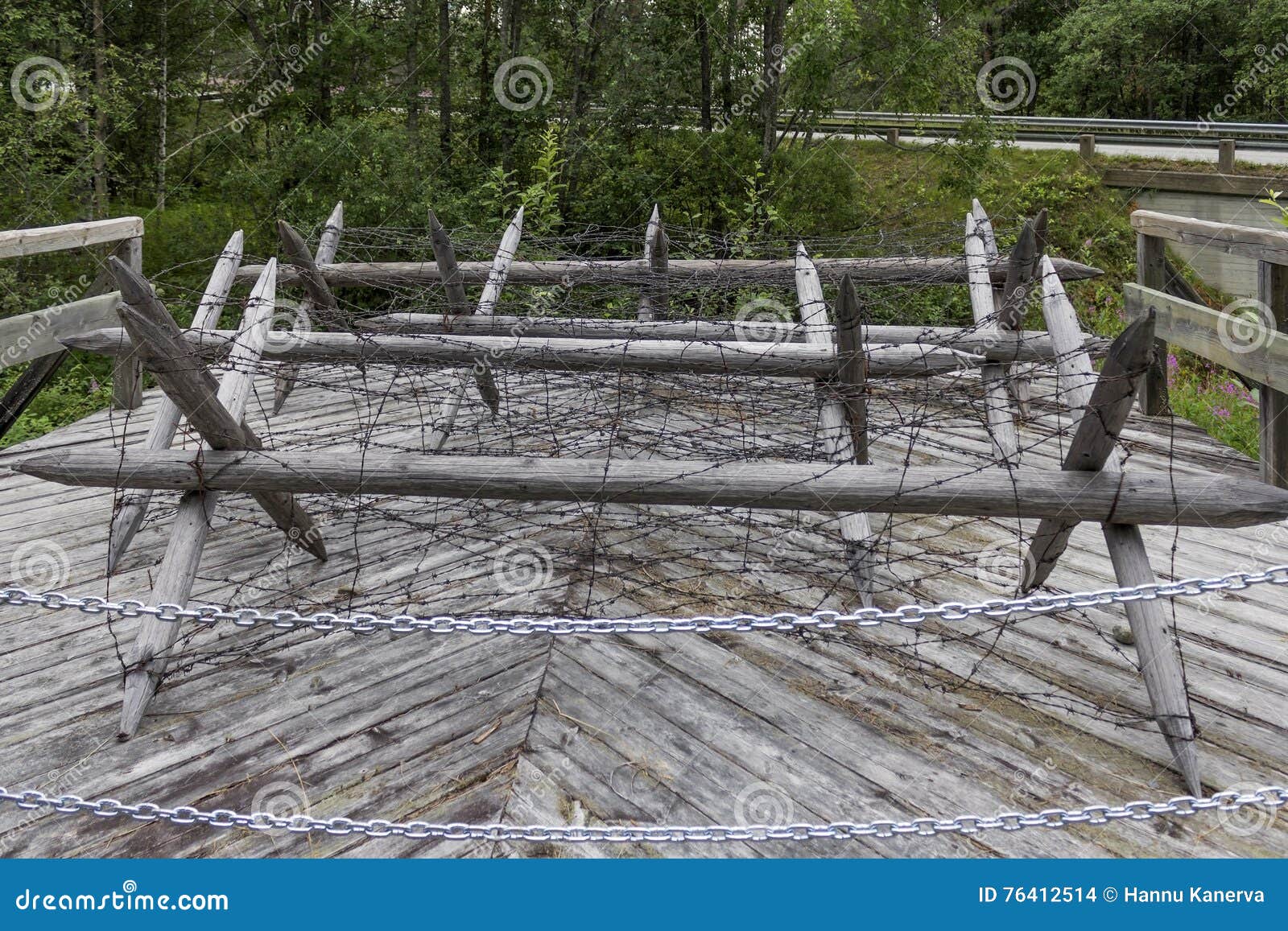 Tank barrier stock photo. Image of barbwire, protection - 76412514