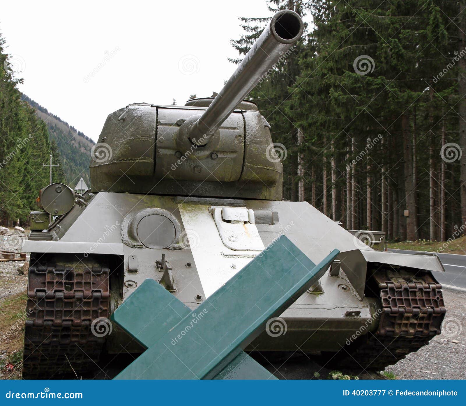 Tank Cannon Used during the War for the Defence of the Seats by Stock ...