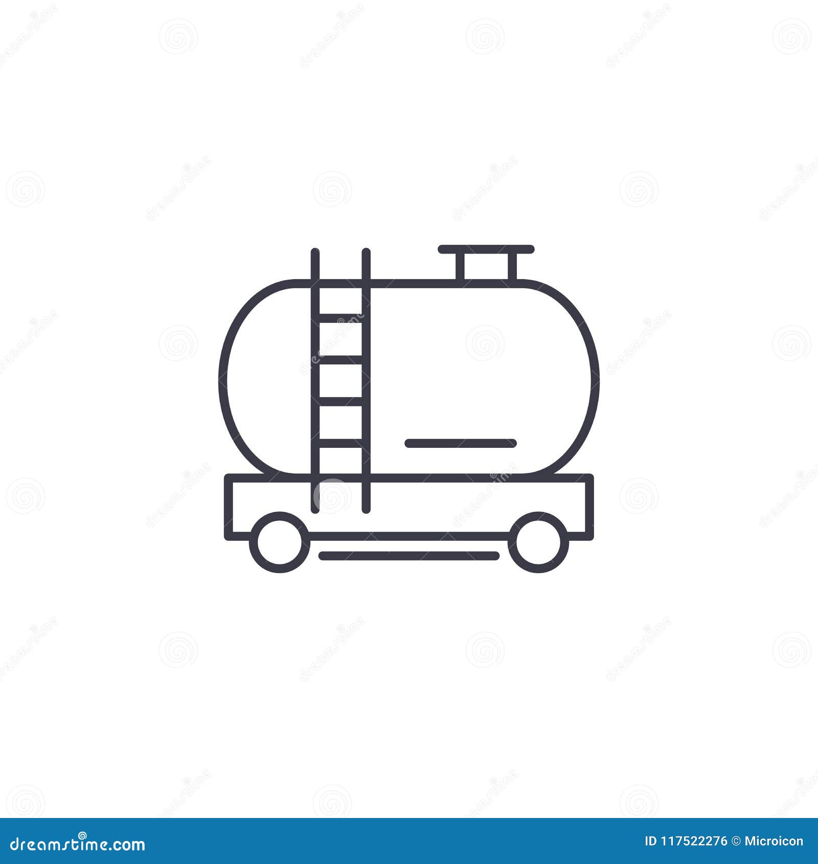 Tank Car Linear Icon Concept. Tank Car Line Vector Sign, Symbol ...