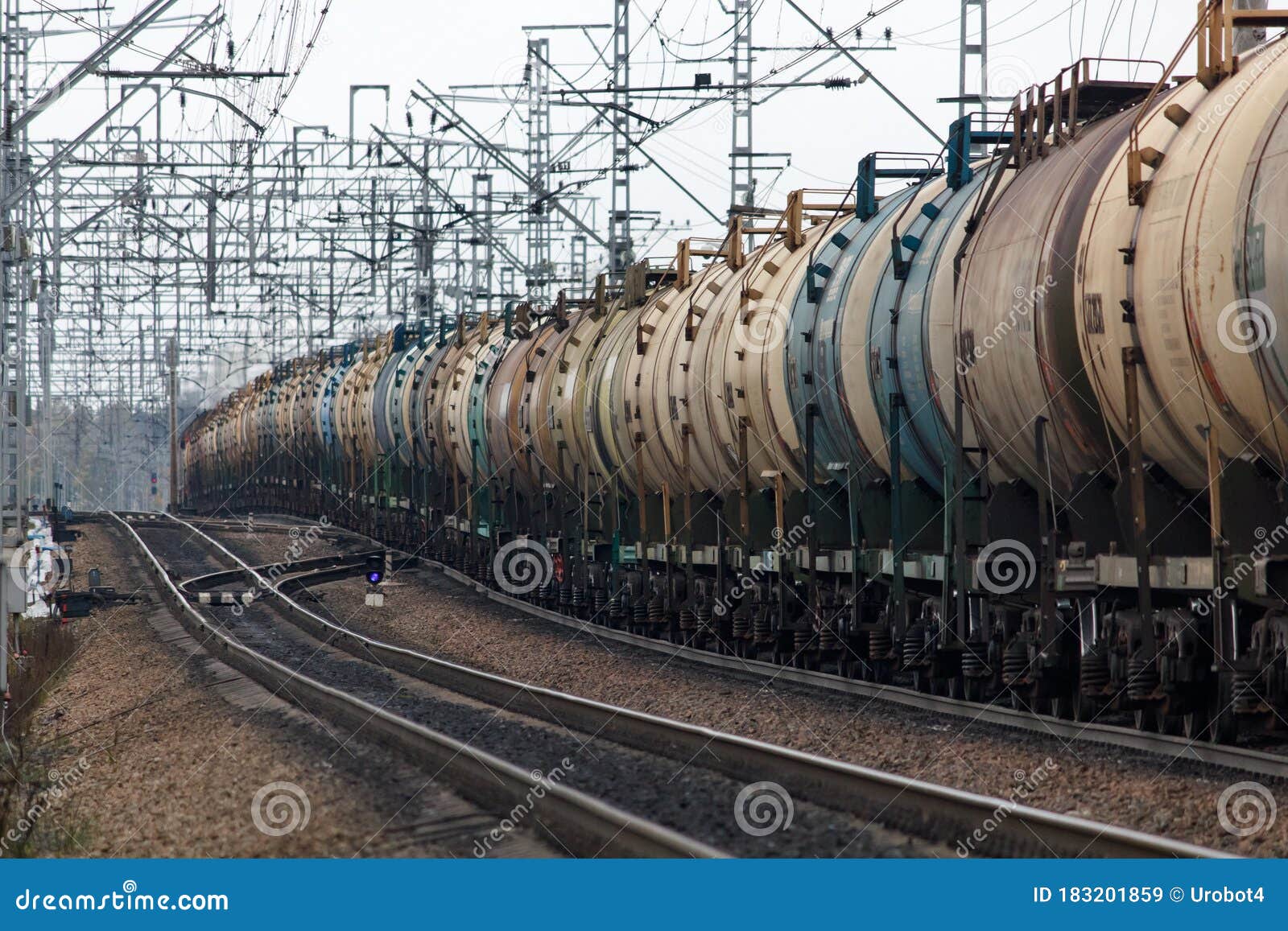 Tank Car Train Side View stock image. Image of rail - 183201859