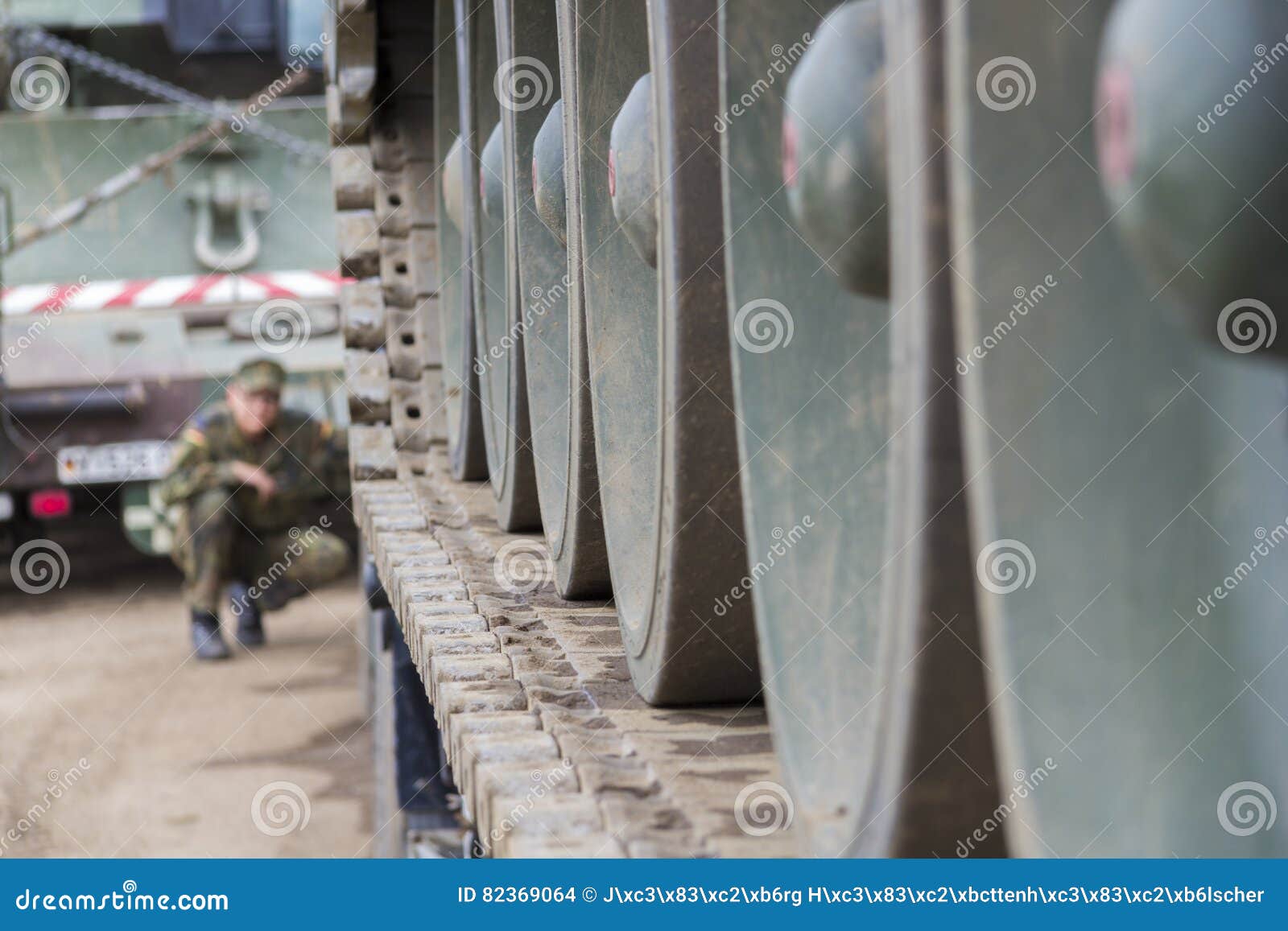 Tank Chain from a German Main Battle Tank Stock Photo - Image of weapon ...