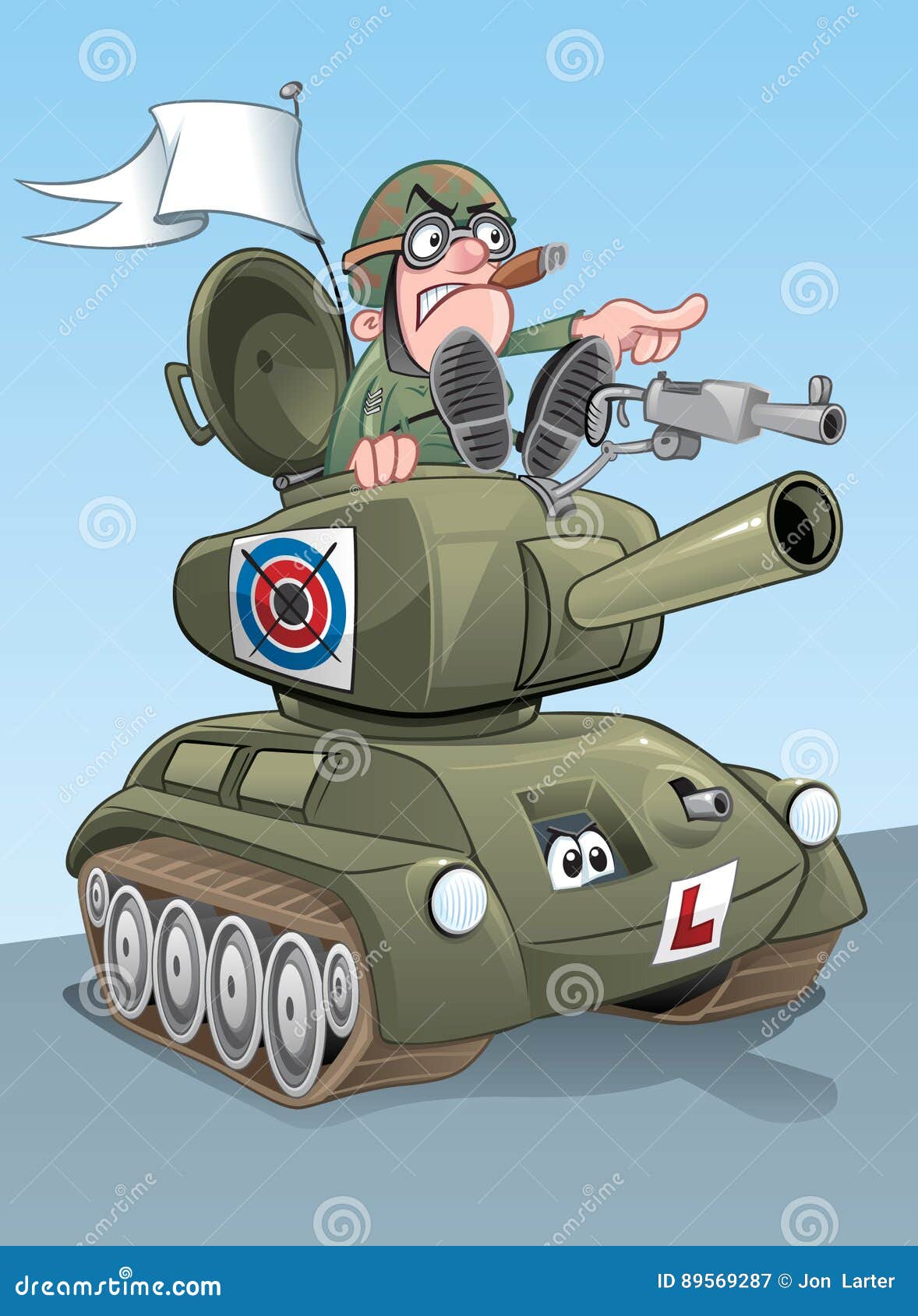 Tank Charge stock vector. Illustration of weapons, fighting - 89569287