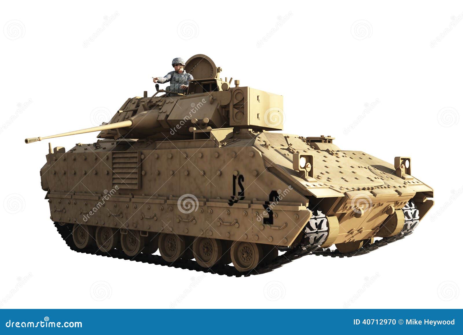 Tank commander stock photo. Illustration of isolated - 40712970