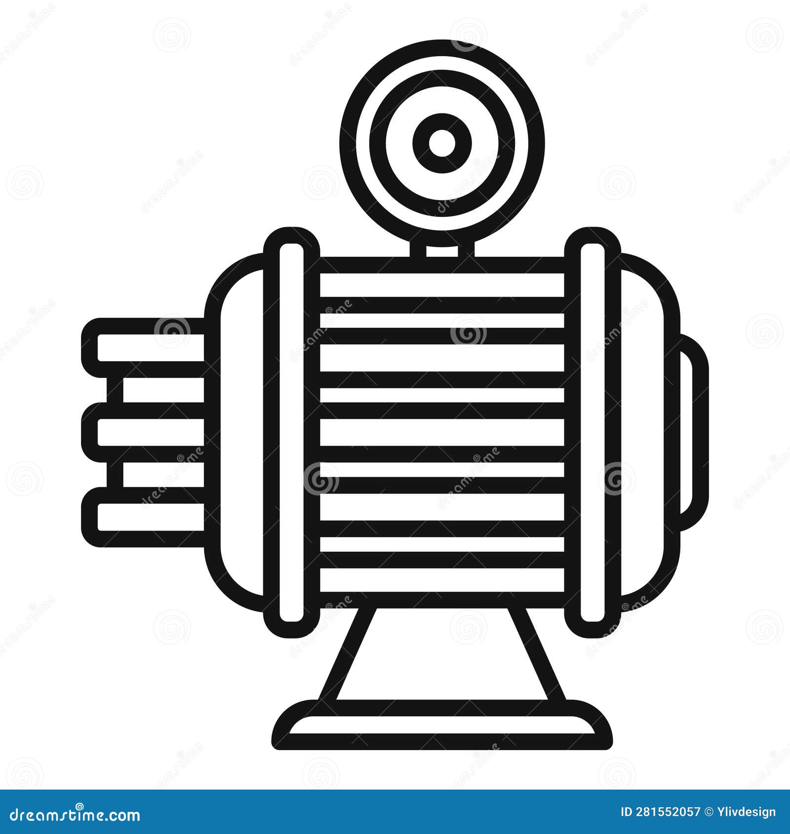 Tank Air Compressor, Side View. 3D Rendering Royalty-Free Stock Photo ...