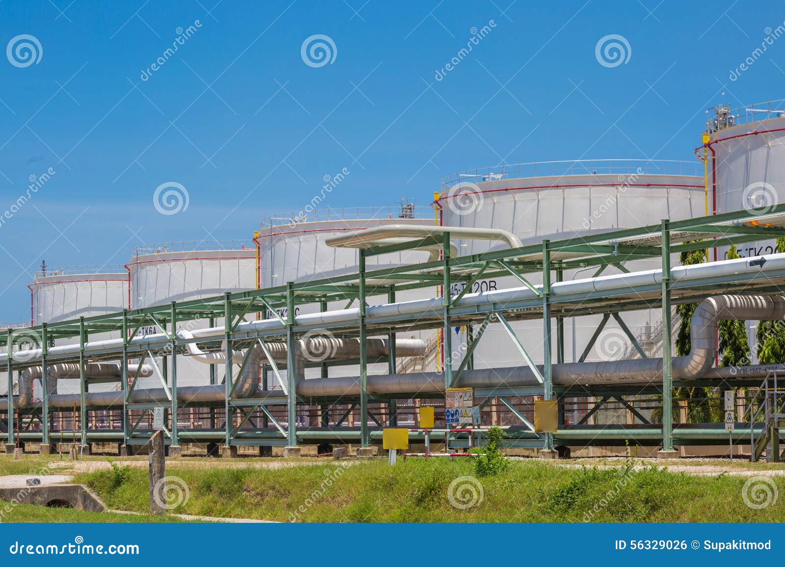 Tank Container in Industrial Plant Stock Photo - Image of store ...