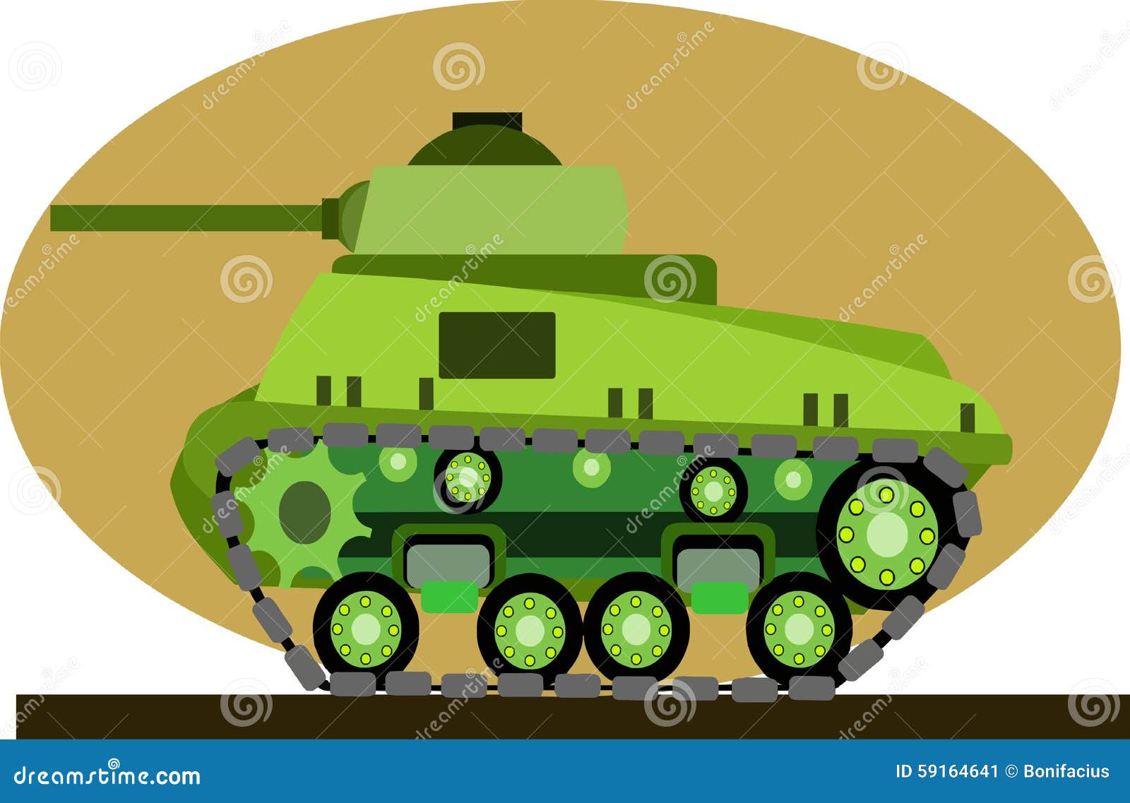 Cute Tank Cartoon stock vector. Illustration of isolated - 59164641