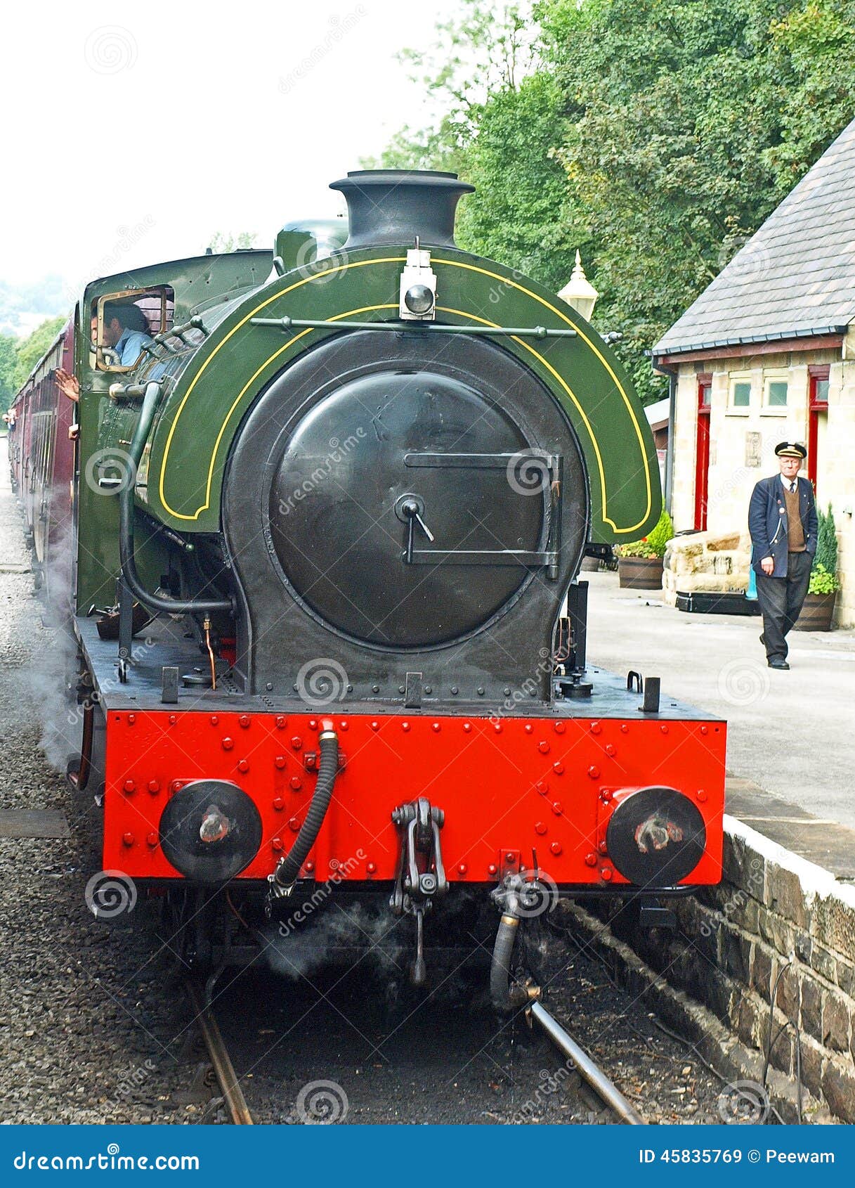 Small Green Steam Saddle Tank Engine England Editorial Stock Image ...