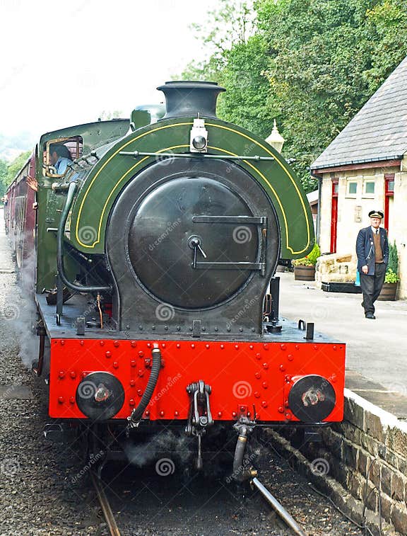 Small Green Steam Saddle Tank Engine England Editorial Stock Image ...