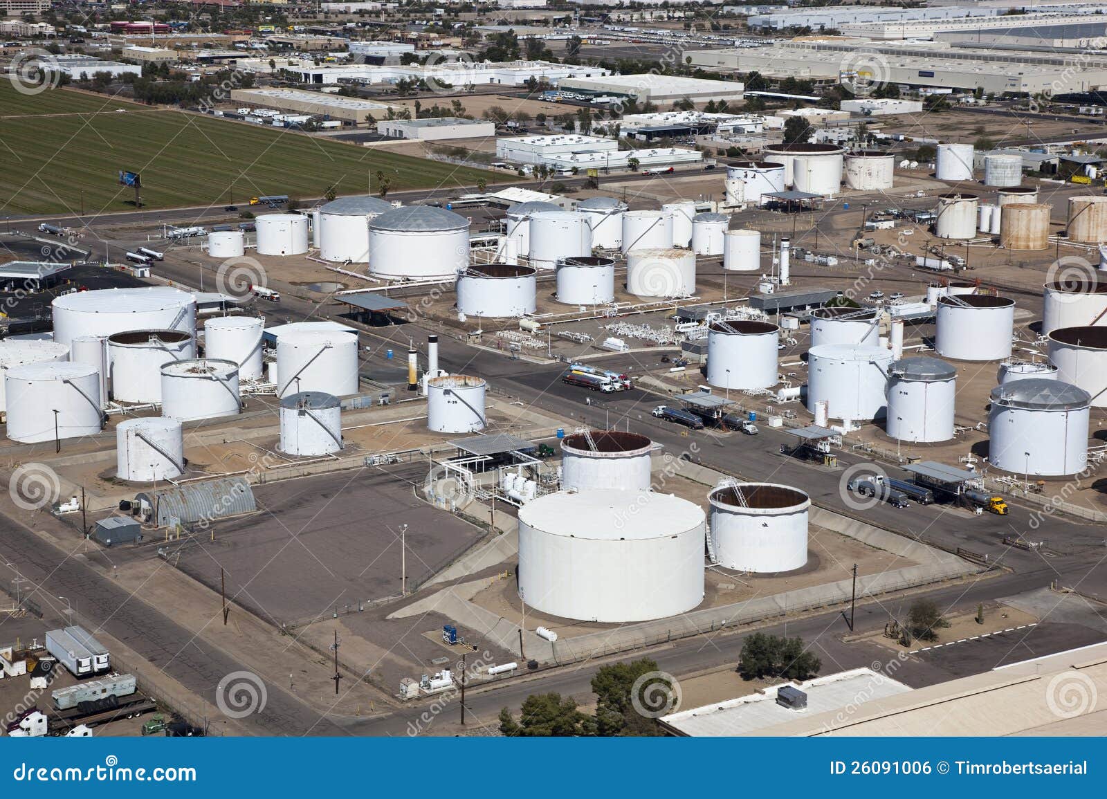 Tank Farm stock photo. Image of pipes, trucks, farm, aerial - 26091006