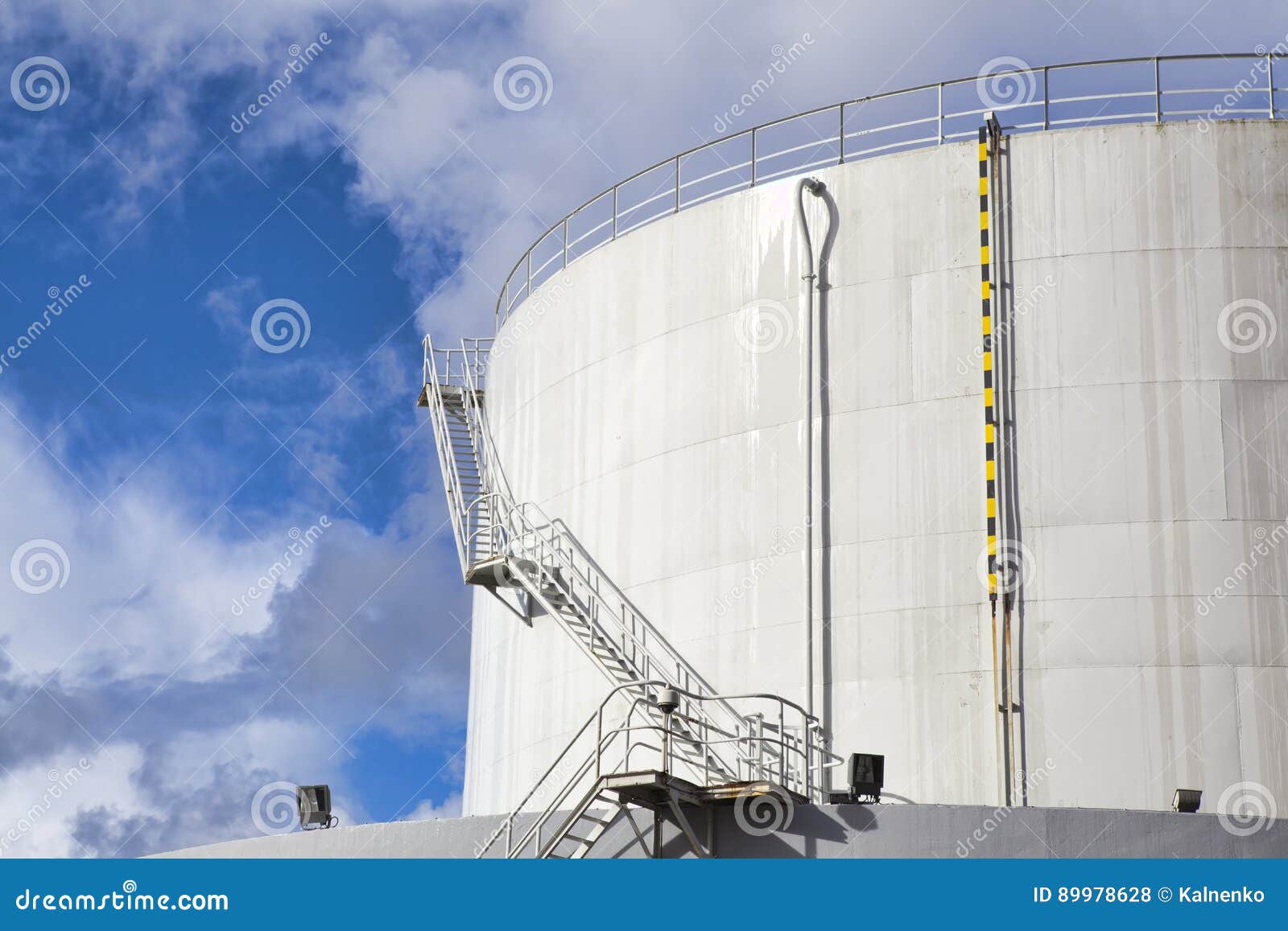 Tank Farm with Iron Staircase Stock Photo - Image of energy, summer ...