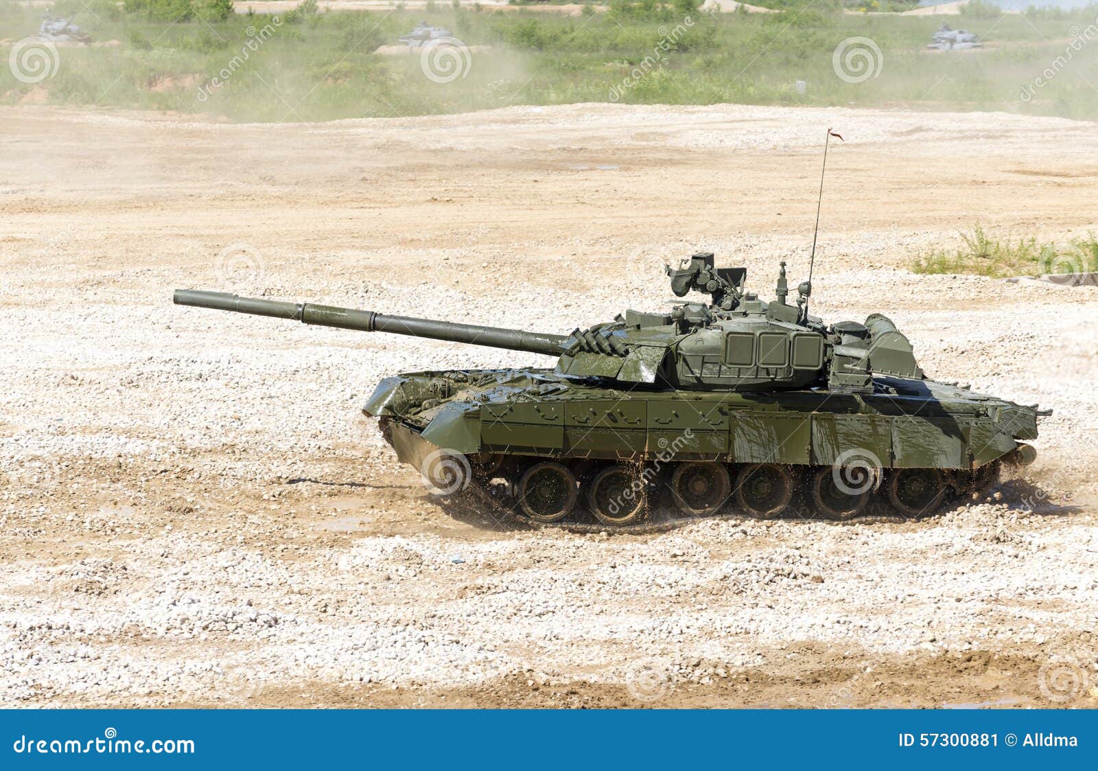 Tank on a field stock image. Image of outdoor, landscape - 57300881