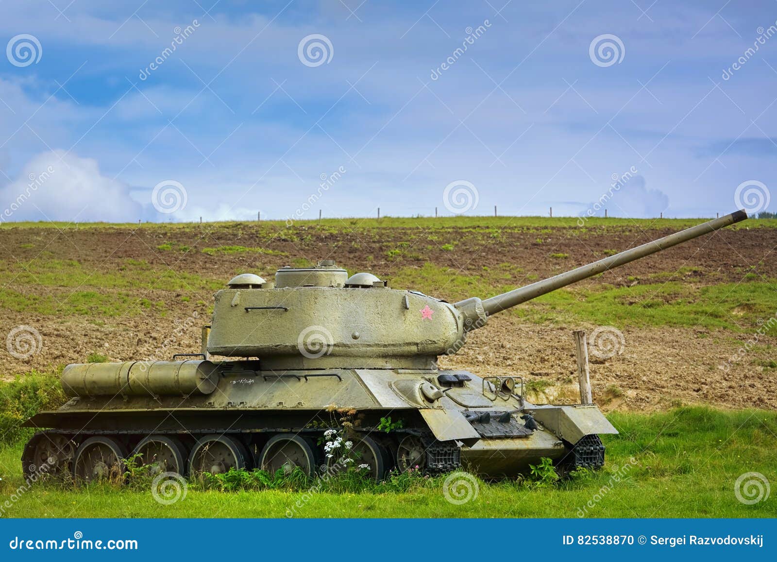 Tank on the Field stock photo. Image of armor, tank, hull - 82538870