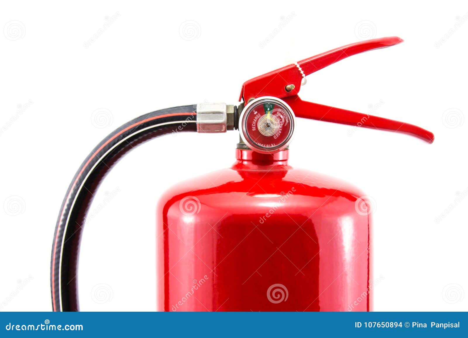 Red Tank Of Fire Extinguisher Overview Of A Powerful Industrial Fire ...