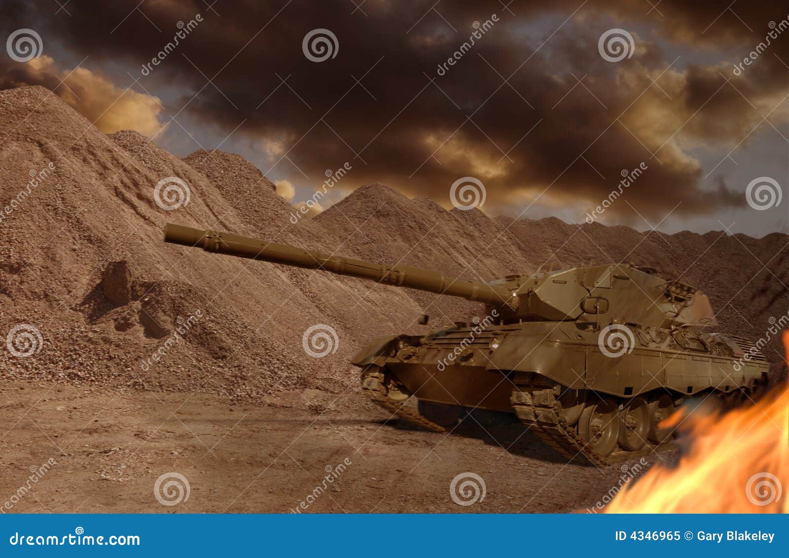 Tank Firefight stock image. Image of motion, flames, heavy - 4346965