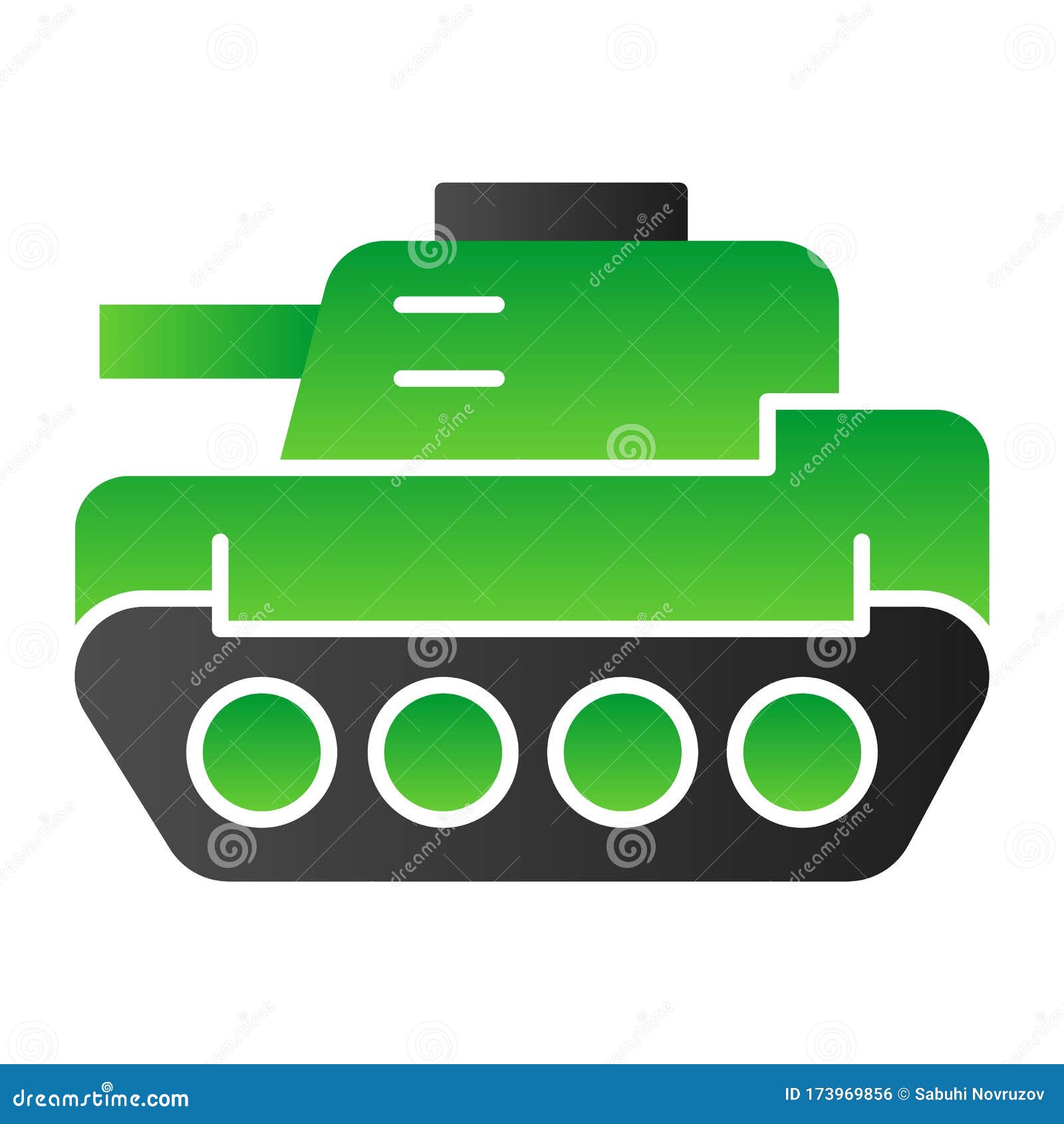 Tank Flat Icon. Panzer Vector Illustration Isolated on White. Armor ...