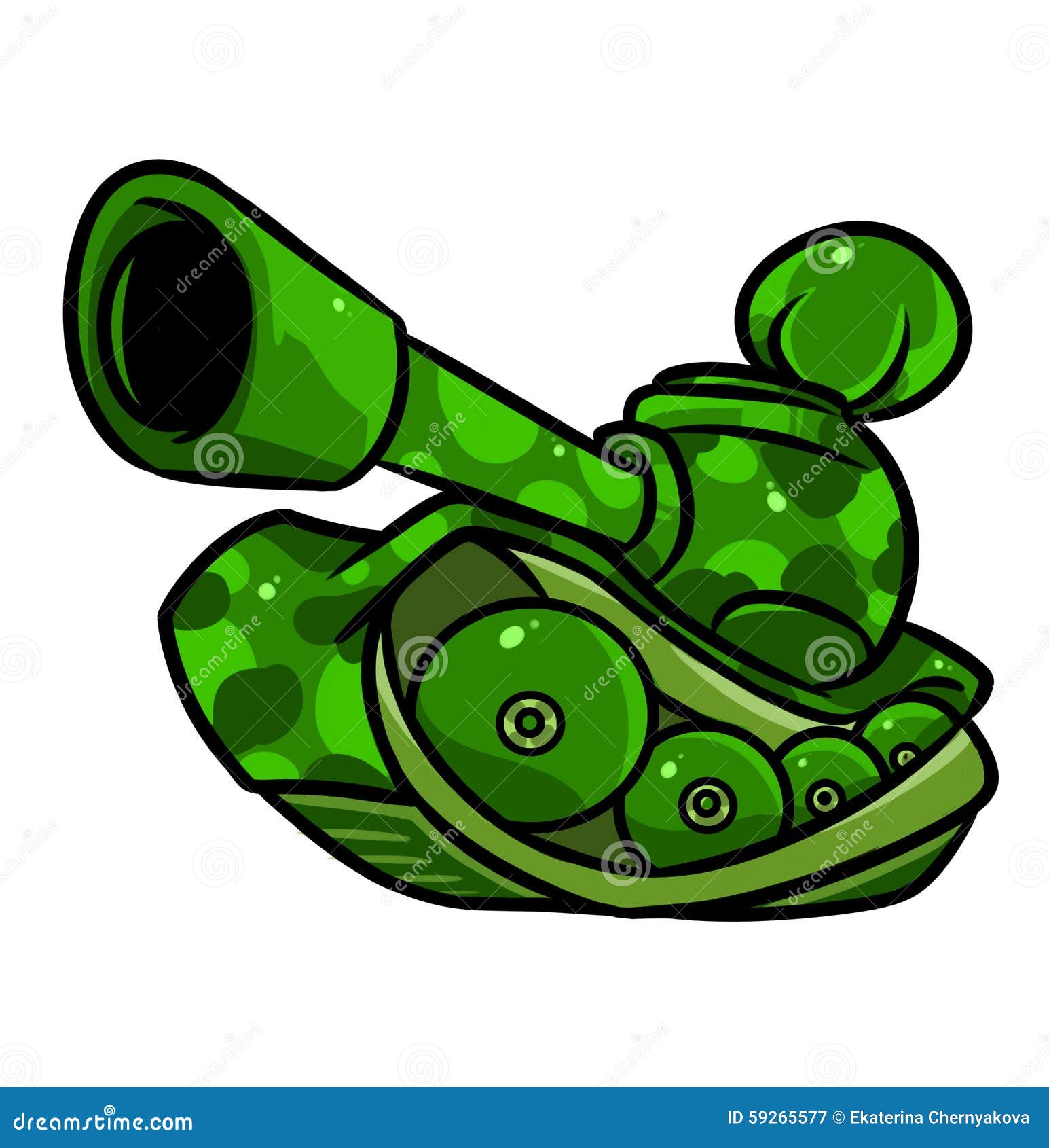 Tank Green Khaki Cartoon Illustration | CartoonDealer.com #59265577