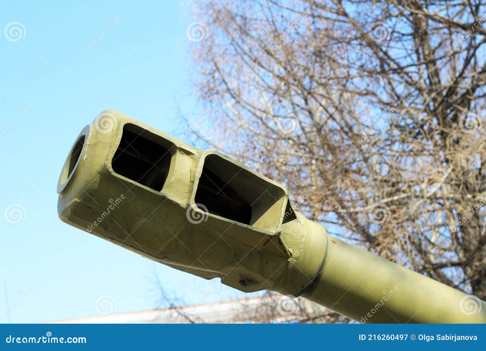 Tank Gun with Muzzle so Close Stock Image - Image of muzzle, fight ...