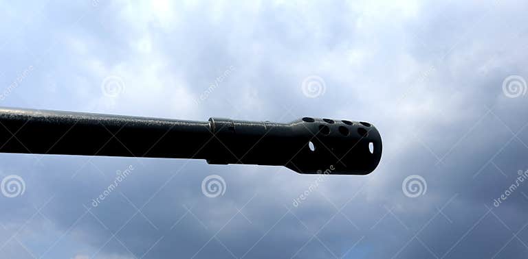 Tank Gun Muzzle. Muzzle of Big Gun Stock Photo - Image of bomb, closeup ...