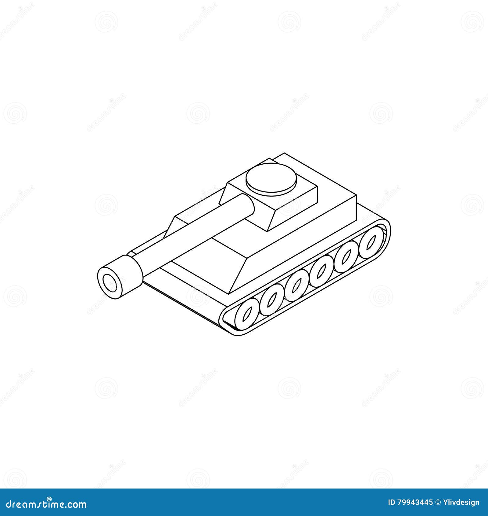 Tank Icon, Isometric 3d Style Stock Vector - Illustration of mission ...
