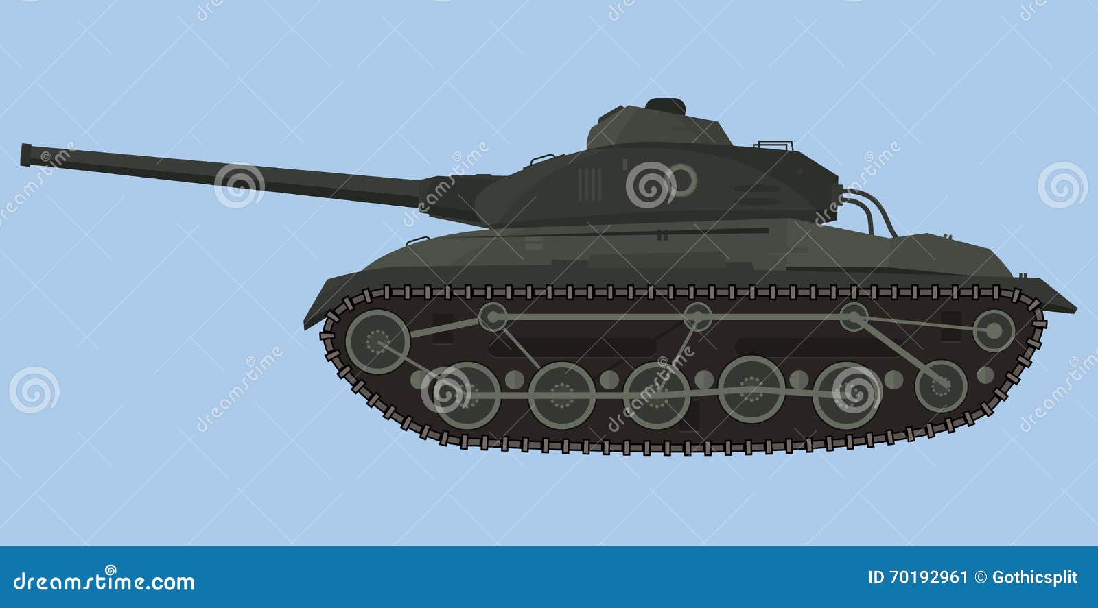 Tank illustration. stock vector. Illustration of weapon - 70192961