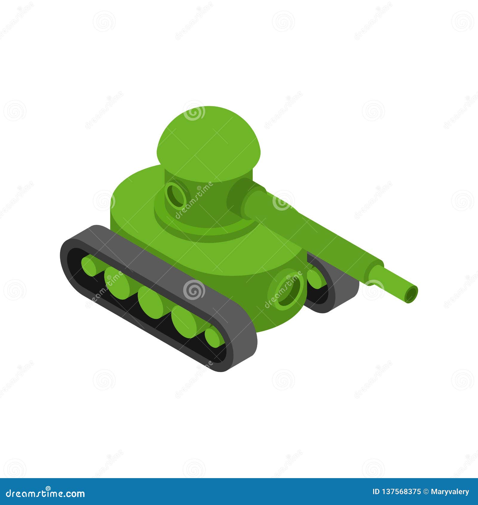 Tank Isometric On White Background. Army Technique. Armored Fighting ...
