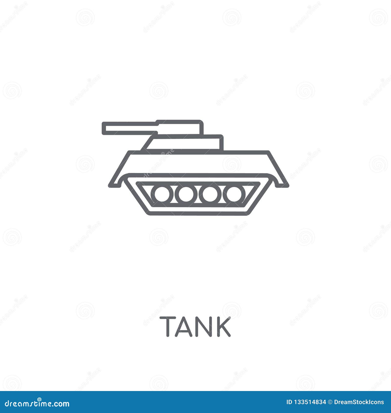 Tank Linear Icon. Modern Outline Tank Logo Concept on White Back Stock ...