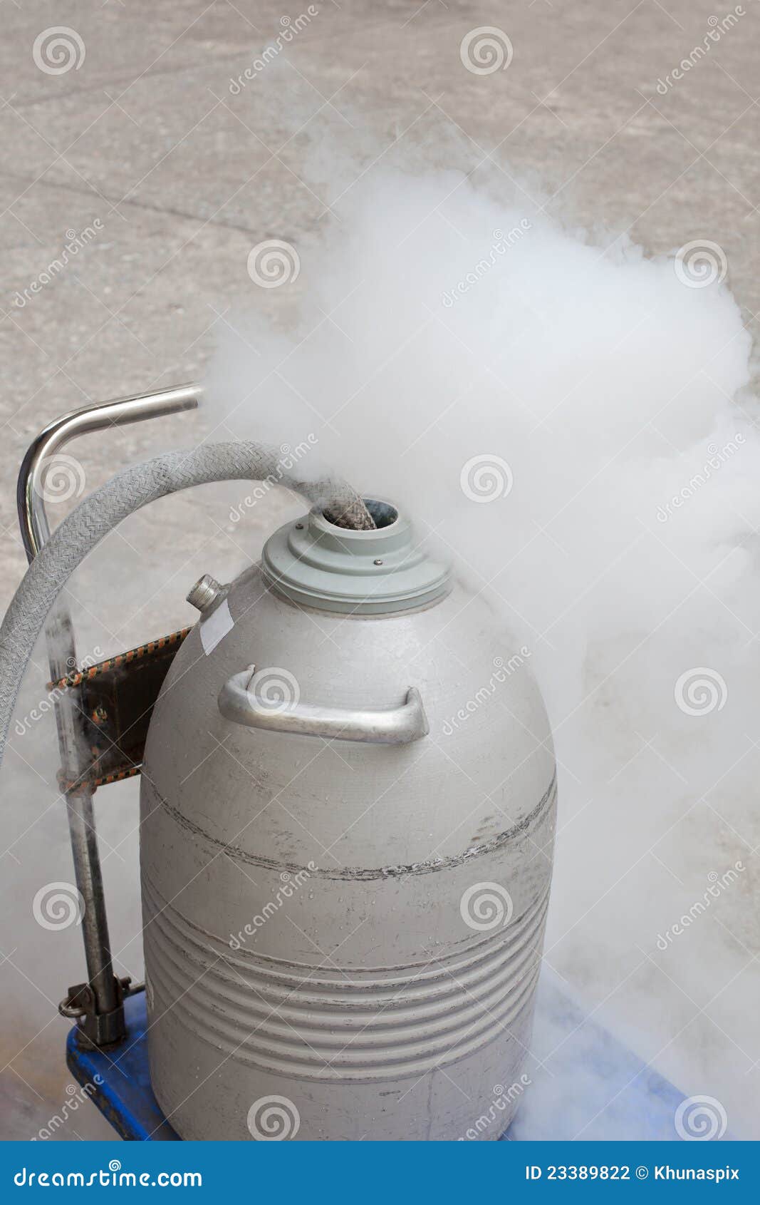 Tank of liquid nitrogen stock photo. Image of insulated - 23389822