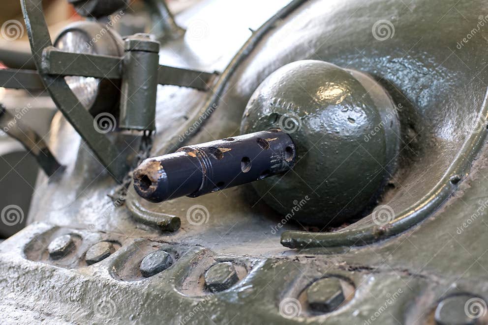 Tank machine gun stock photo. Image of closeup, weapon - 146367838