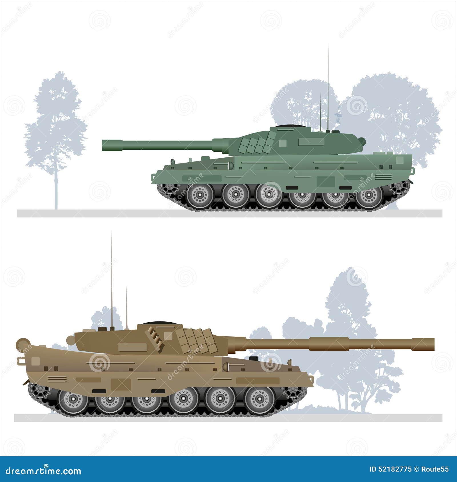 Tank stock vector. Illustration of track, heavy, army - 52182775